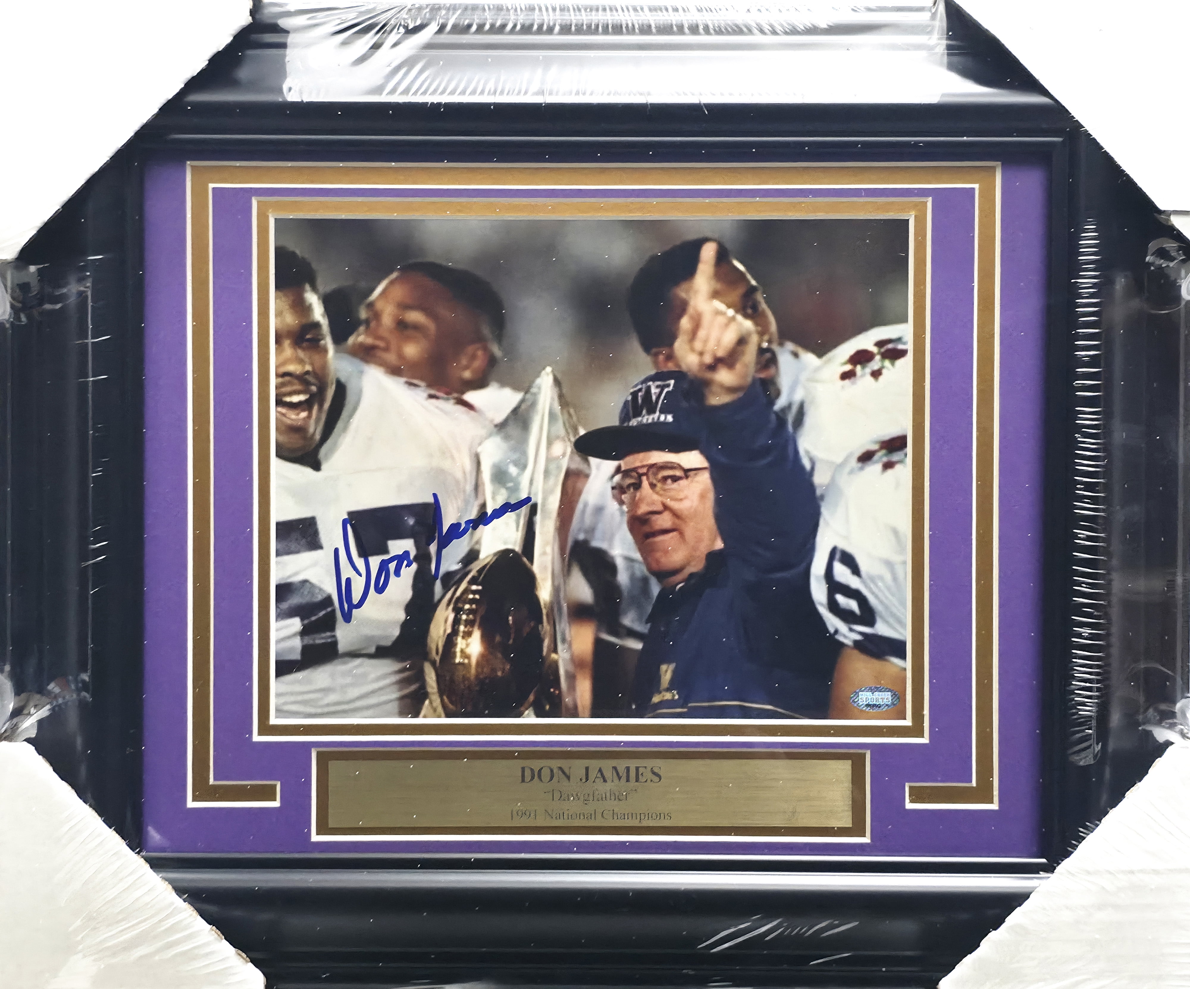Don James Autographed Framed 8x10 Photo Washington Huskies MCS Holo ...