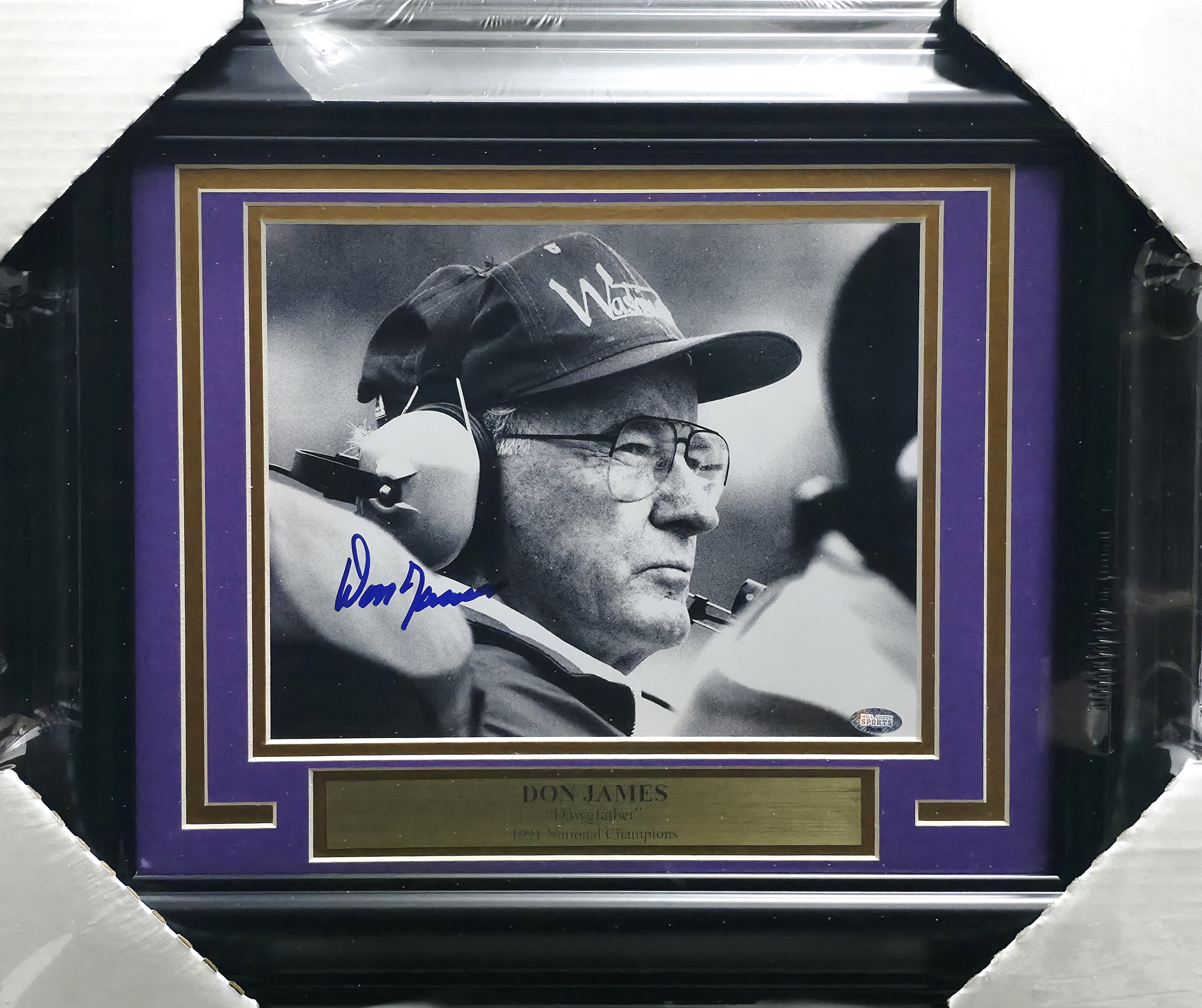 Don James Autographed Framed 8x10 Photo Washington Huskies MCS Holo ...