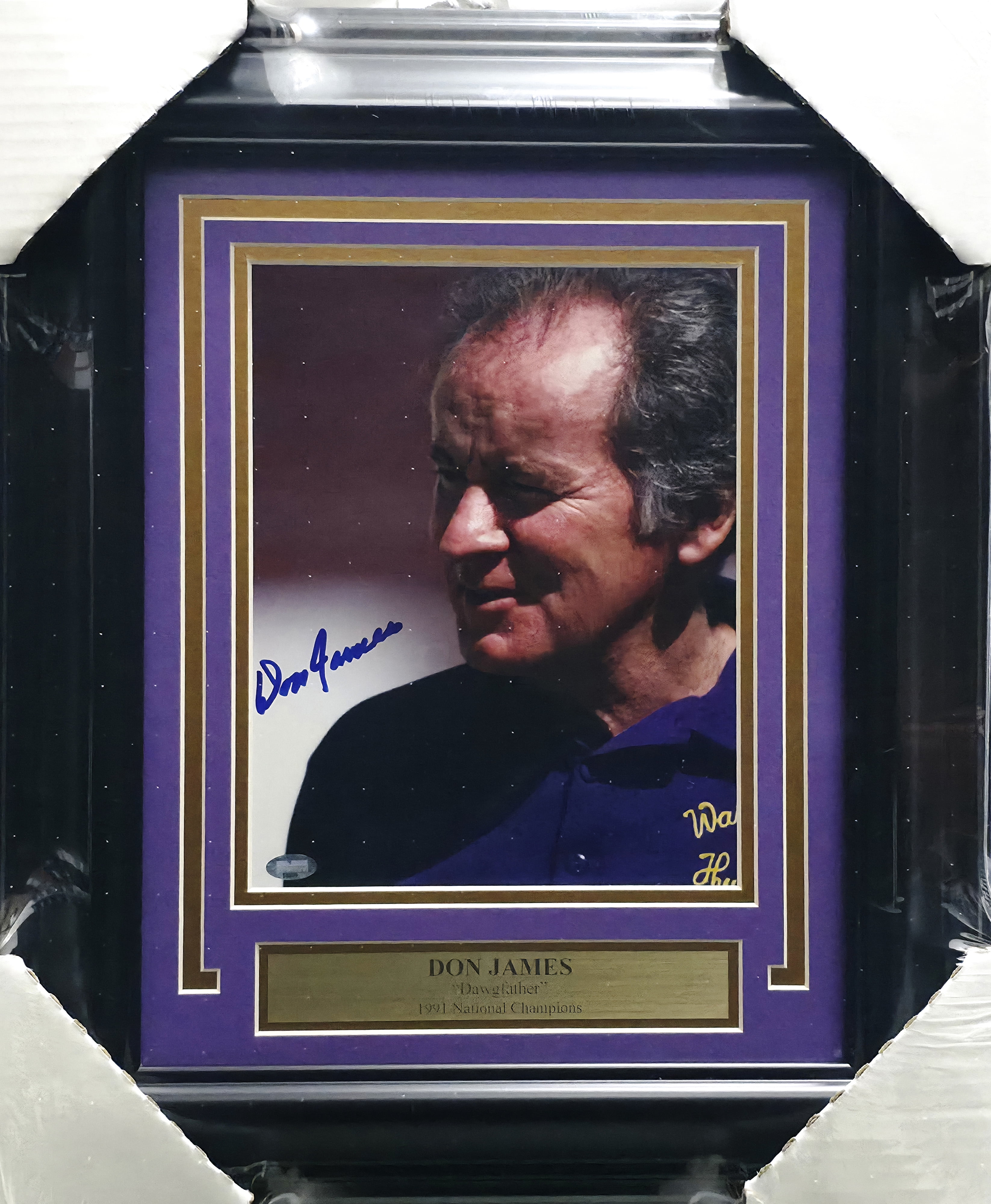 Don James Autographed Framed 8x10 Photo Washington Huskies MCS Holo ...