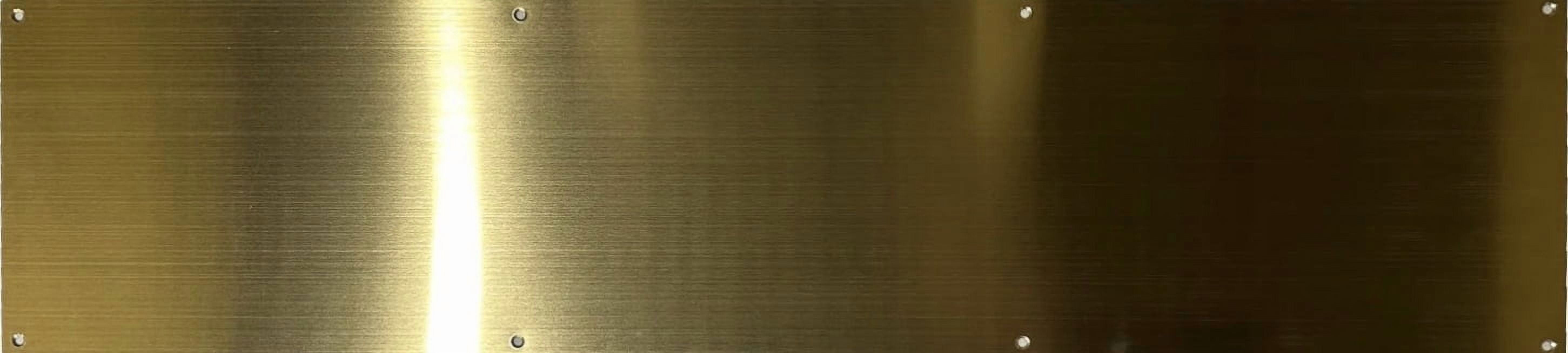 Don-Jo 90 Metal Kick Plate, Brass Tone Finish, 34" Width x 6" Height, 3 ...