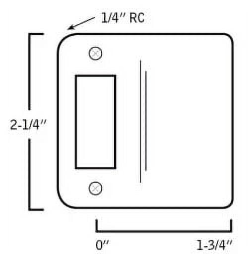 Don-Jo EL175622RC 2.25 in. Full Lip Strike with 1.75 in. Extended Round ...