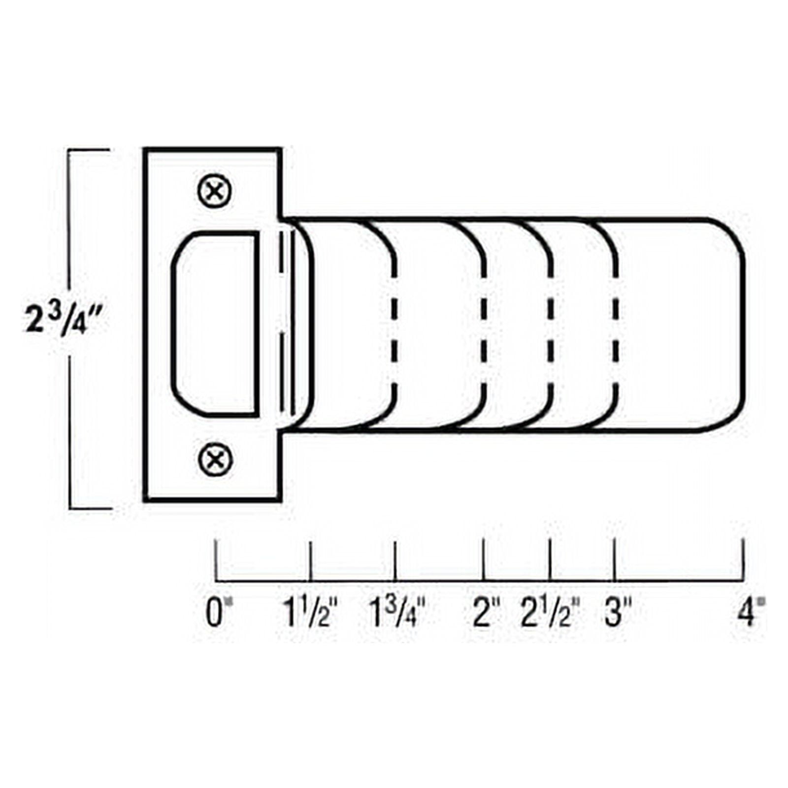 Don-Jo ETS103630 2-3/4" T Strike with 3" Extended Lip Satin Stainless ...