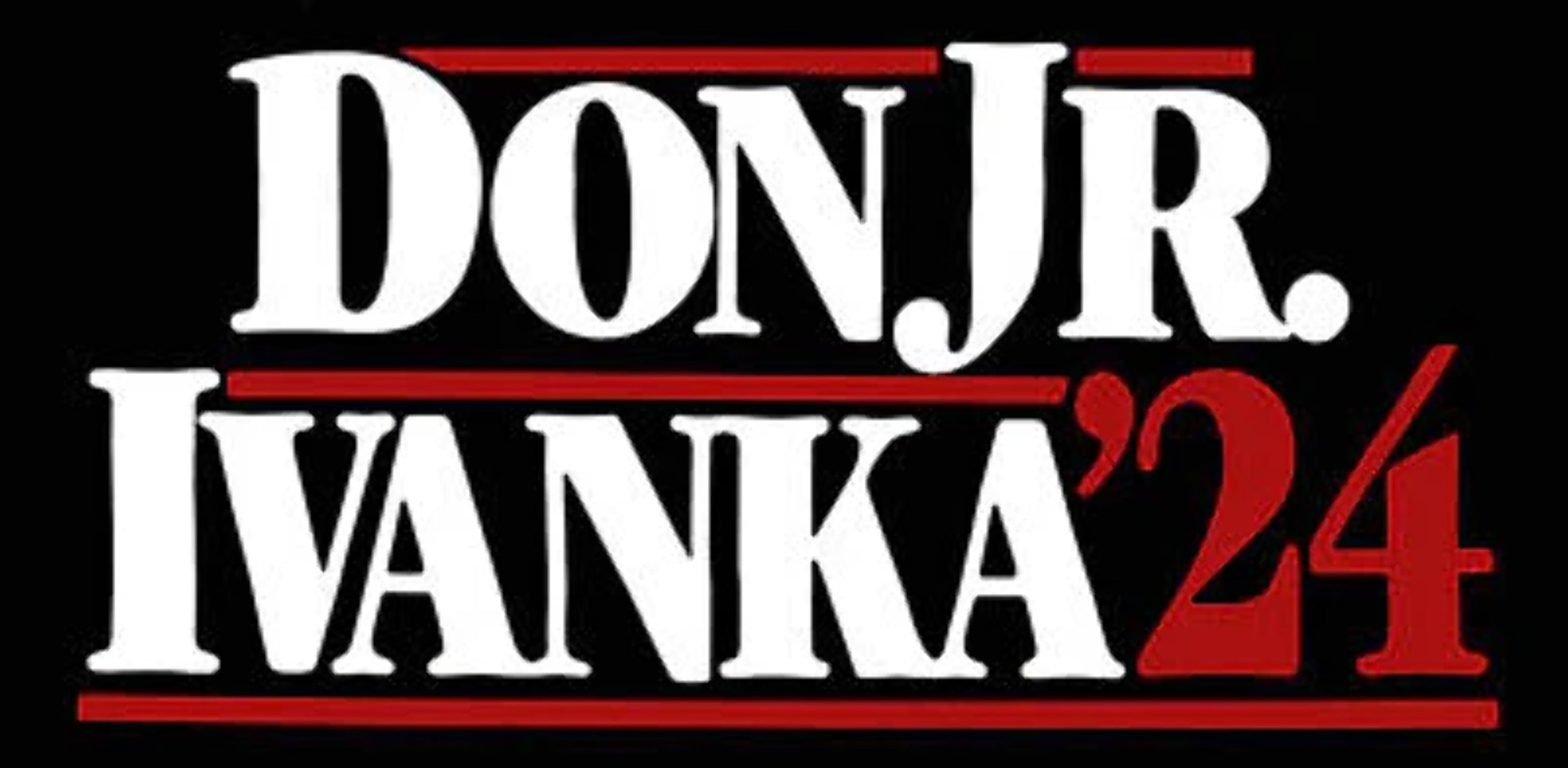 Don Jr. Ivanka '24 Black White Vinyl Decal Bumper Sticker - Walmart.com