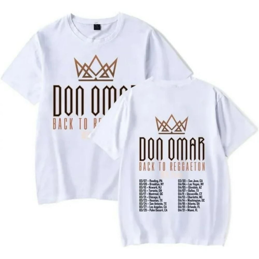 Don Omar Back To Reggaeton Tour 2024 T-Shirt Merch Summer For Men/Women ...