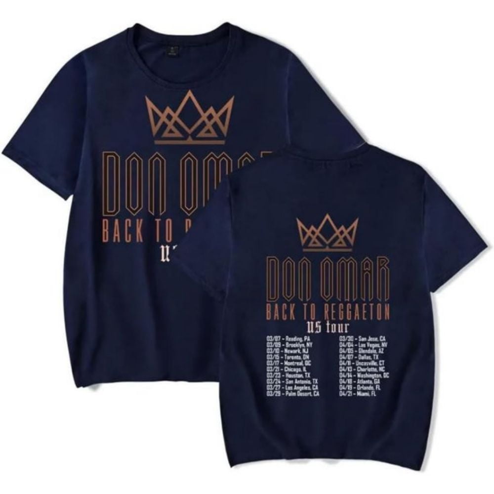 Don Omar Back To Reggaeton Tour 2024 T-Shirt Merch Summer For Men/Women ...