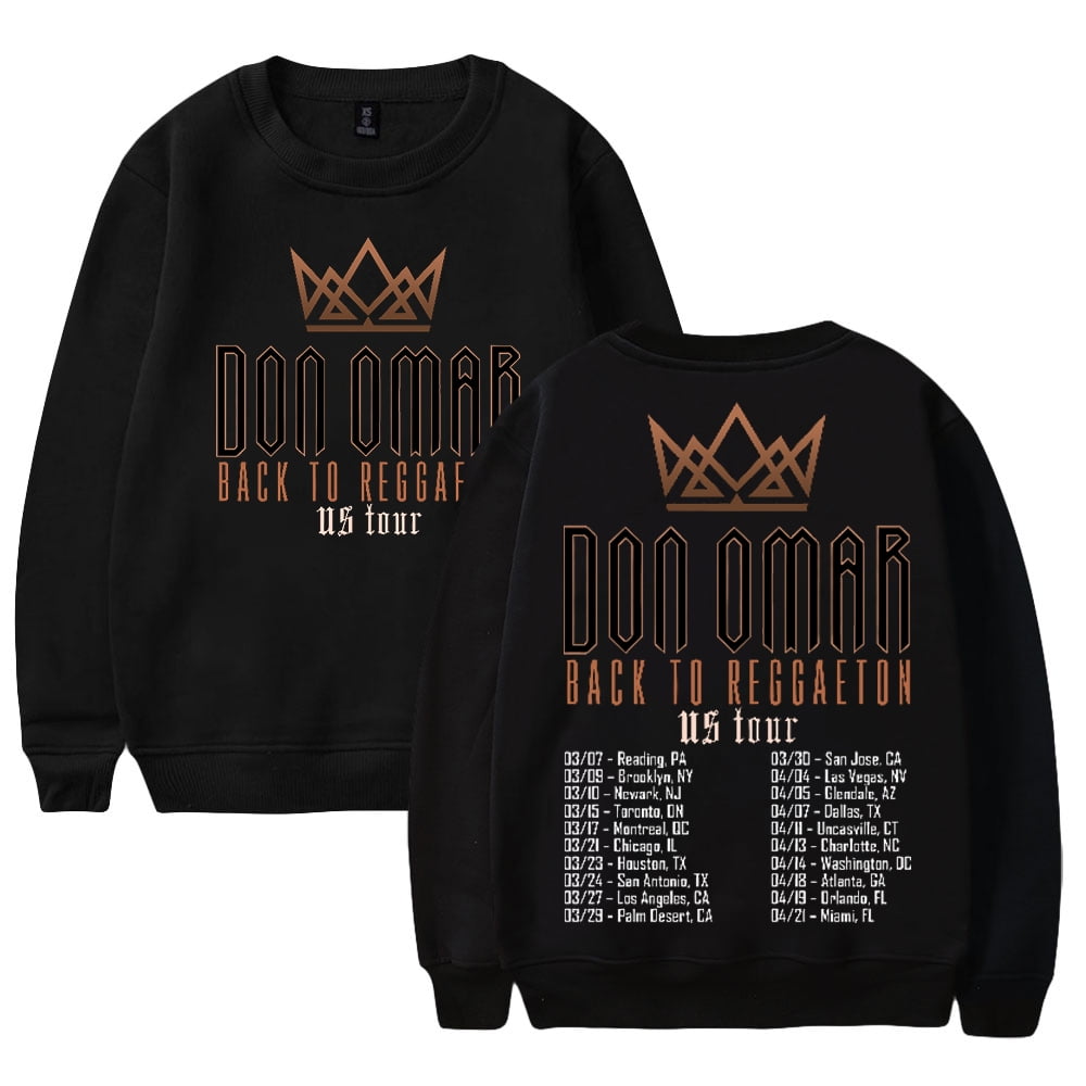 Don Omar Back to Reggaeton Tour 2024 Merch Crewneck Long Sleeve ...