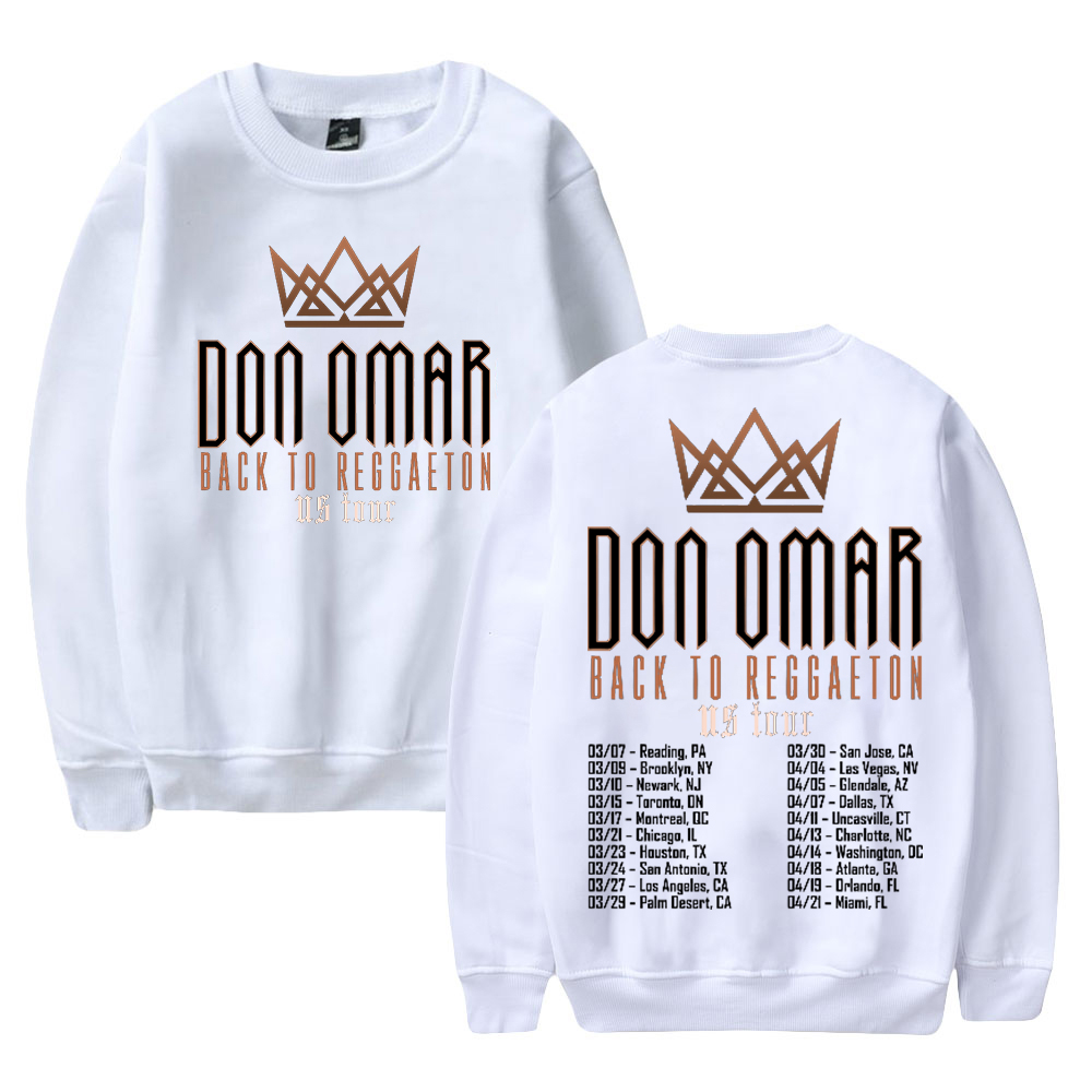 Don Omar Back to Reggaeton Tour 2024 Merch Crewneck Long Sleeve ...