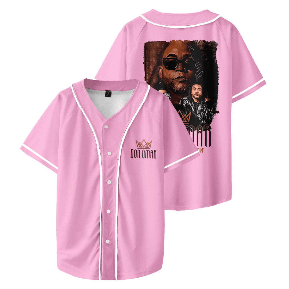 Don Omar Back to Reggaeton Tour Baseball Jersey Unique Short Sleeve V ...