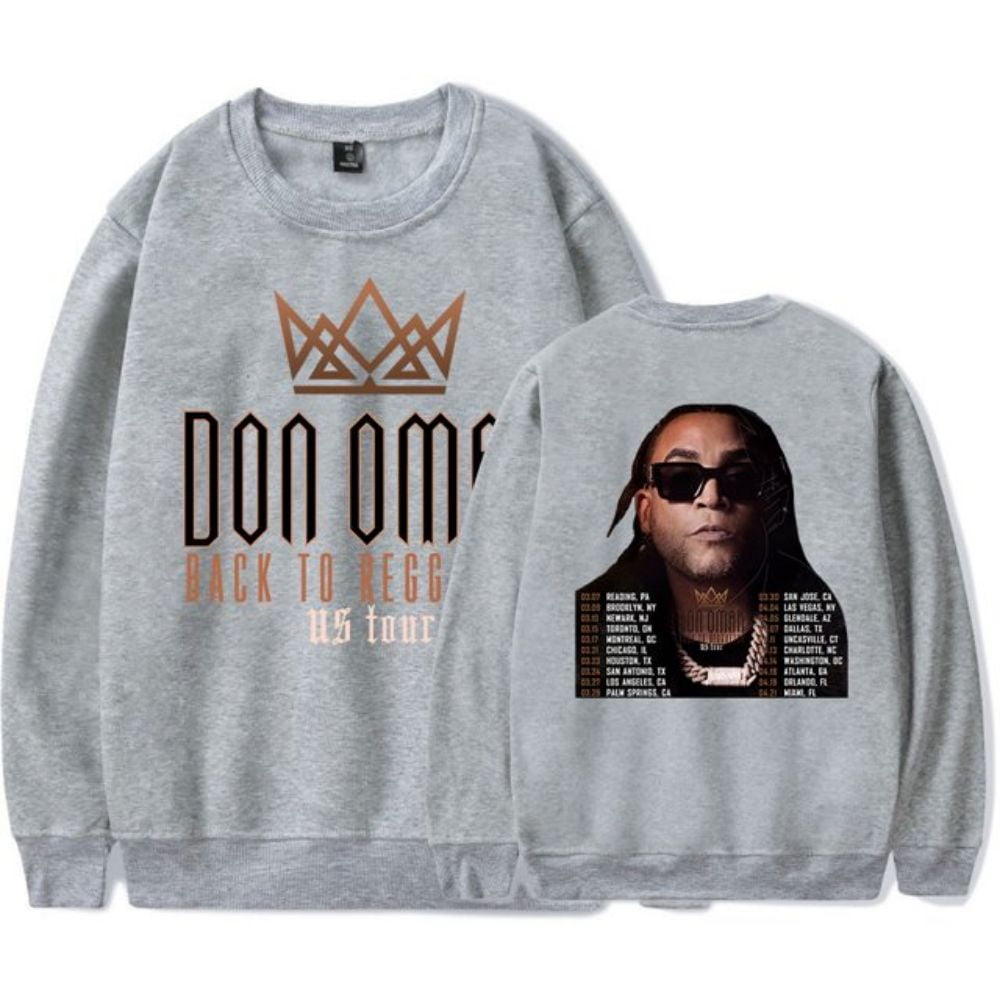 Don Omar Merch Back To Reggaeton Tour 2024 Long Sleeve Crewneck ...
