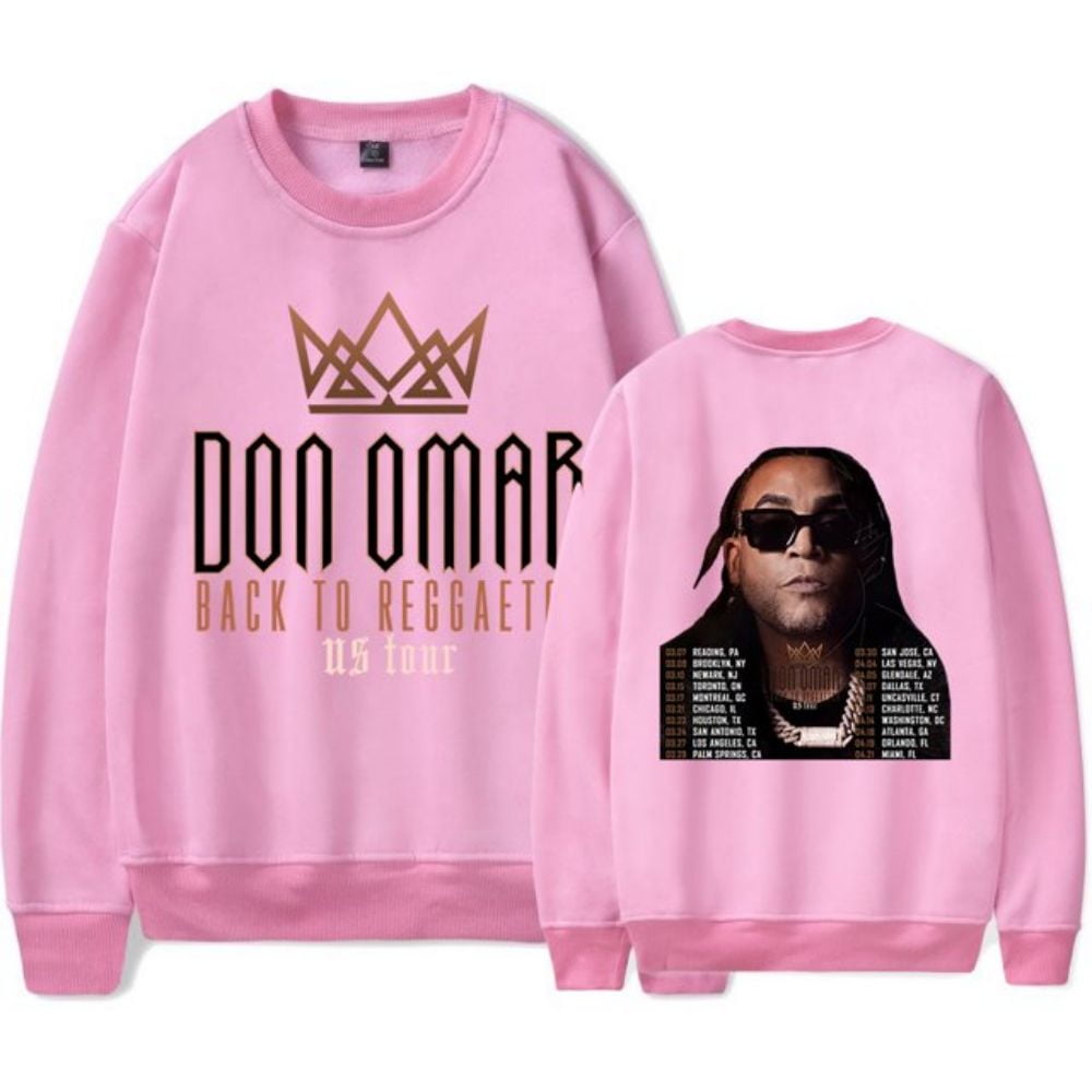 Don Omar Merch Back To Reggaeton Tour 2024 Long Sleeve Crewneck ...