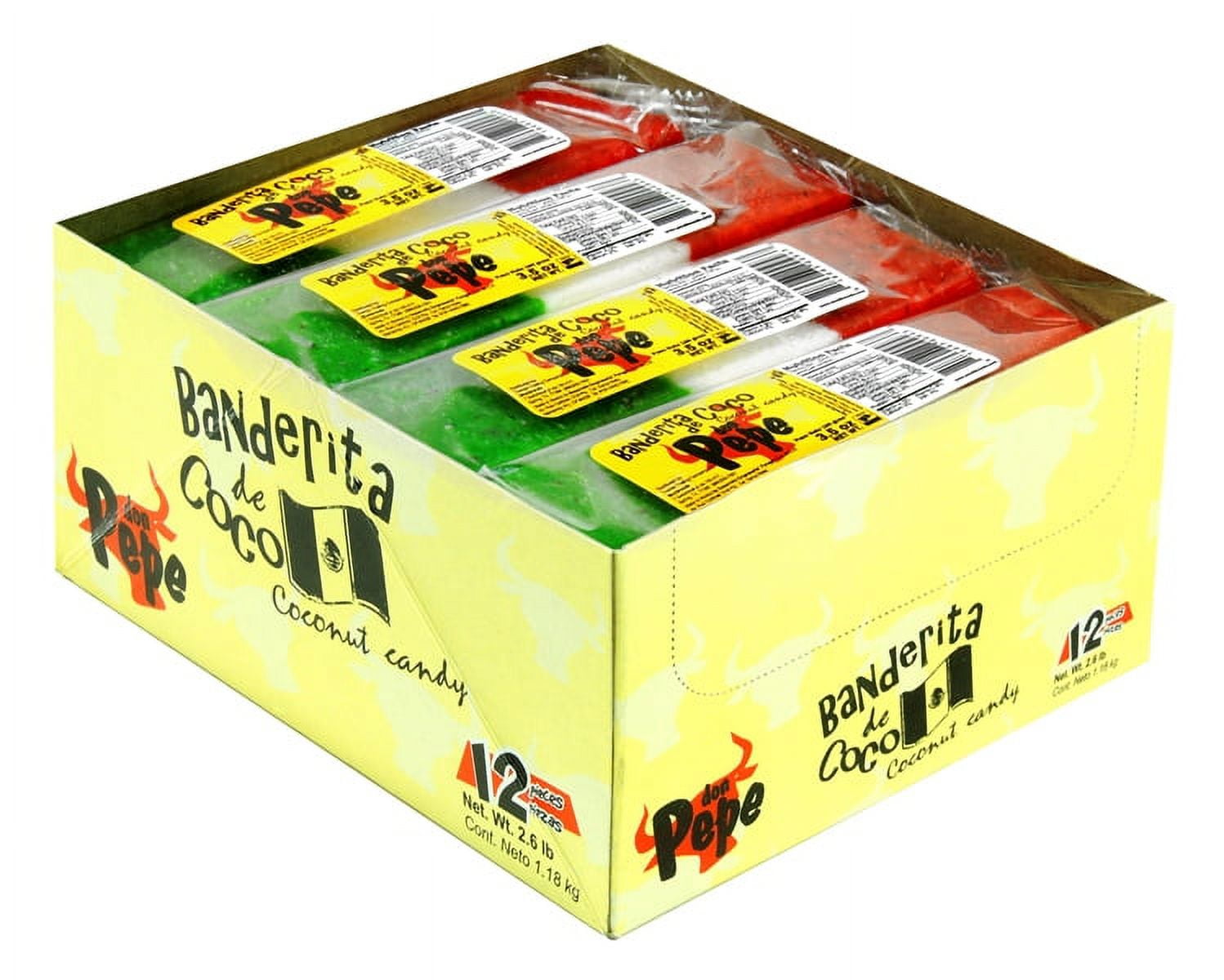 Don Pepe, Coco Bendera Coconut Bar, 12 Count, 3.5 oz, Sugar Candy ...