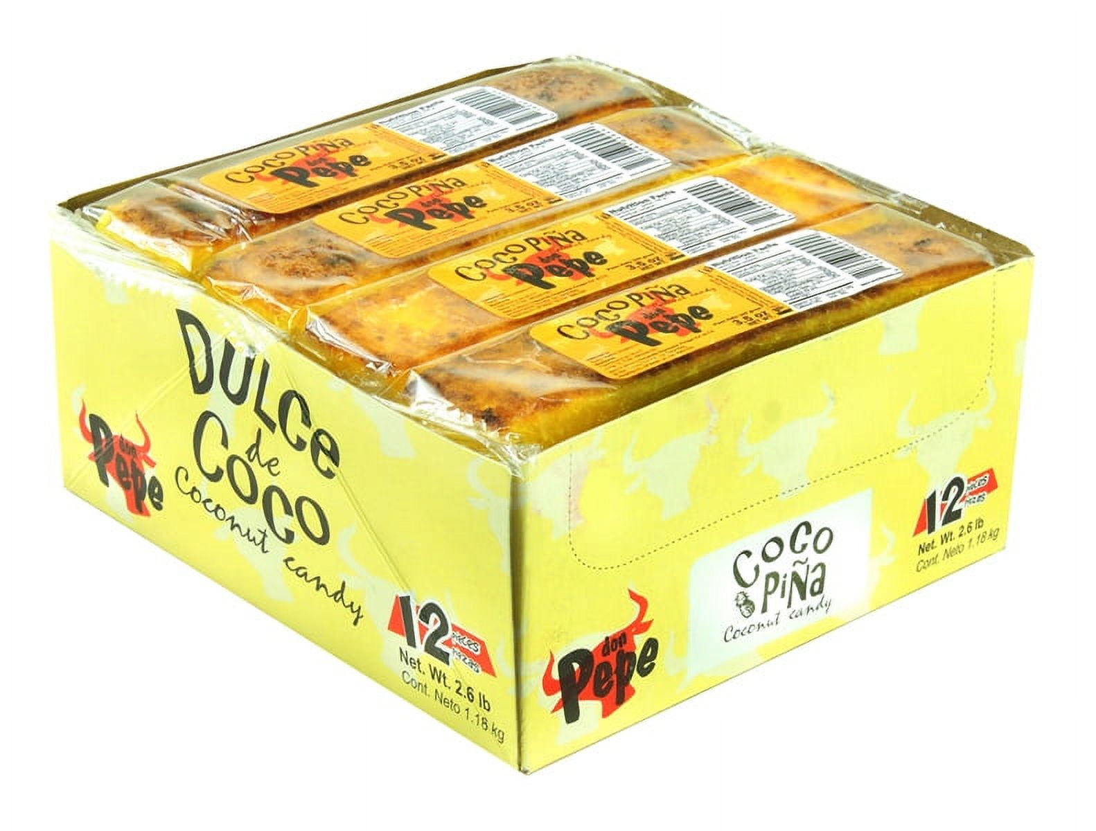 Don Pepe, Coco Pina Coconut Bar , Count 12 (3.5 oz ) - Sugar Candy ...