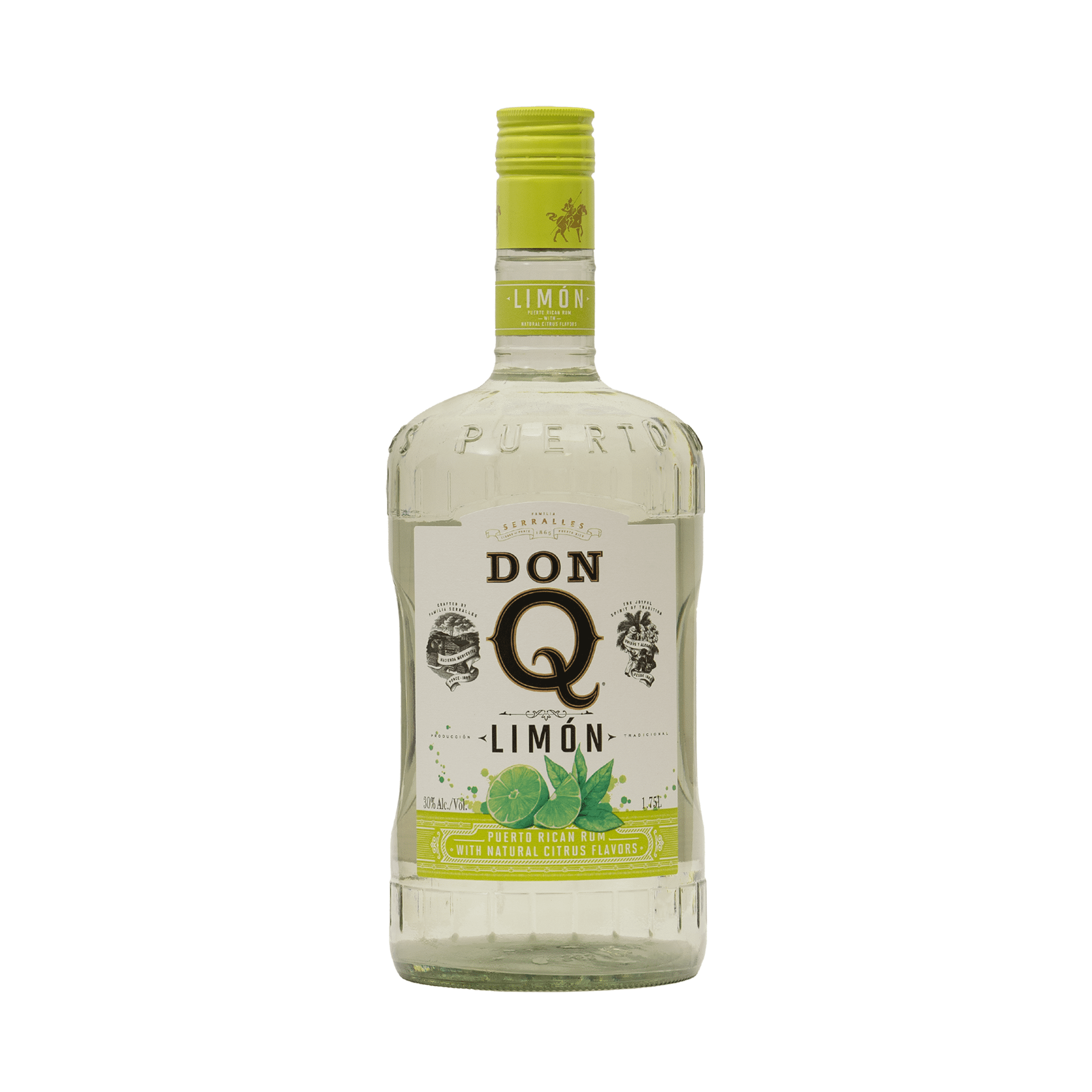 Don Q Limon Rum, 1.75 lts, 30% Alcohol per Volume, 1 Glass Bottle ...