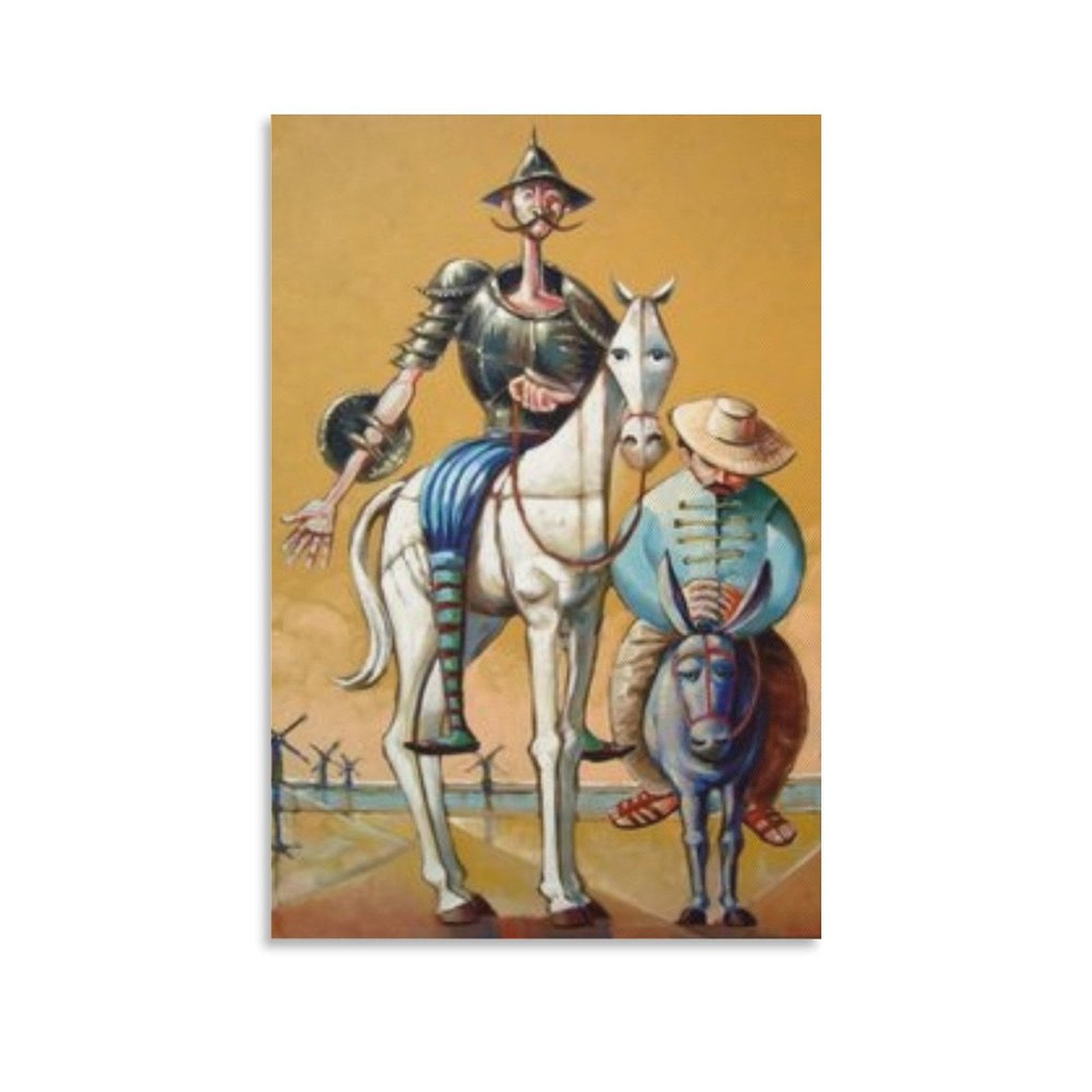 Don Quijote De Picasso Painting Poster (10) Canvas Art Poster and Wall ...
