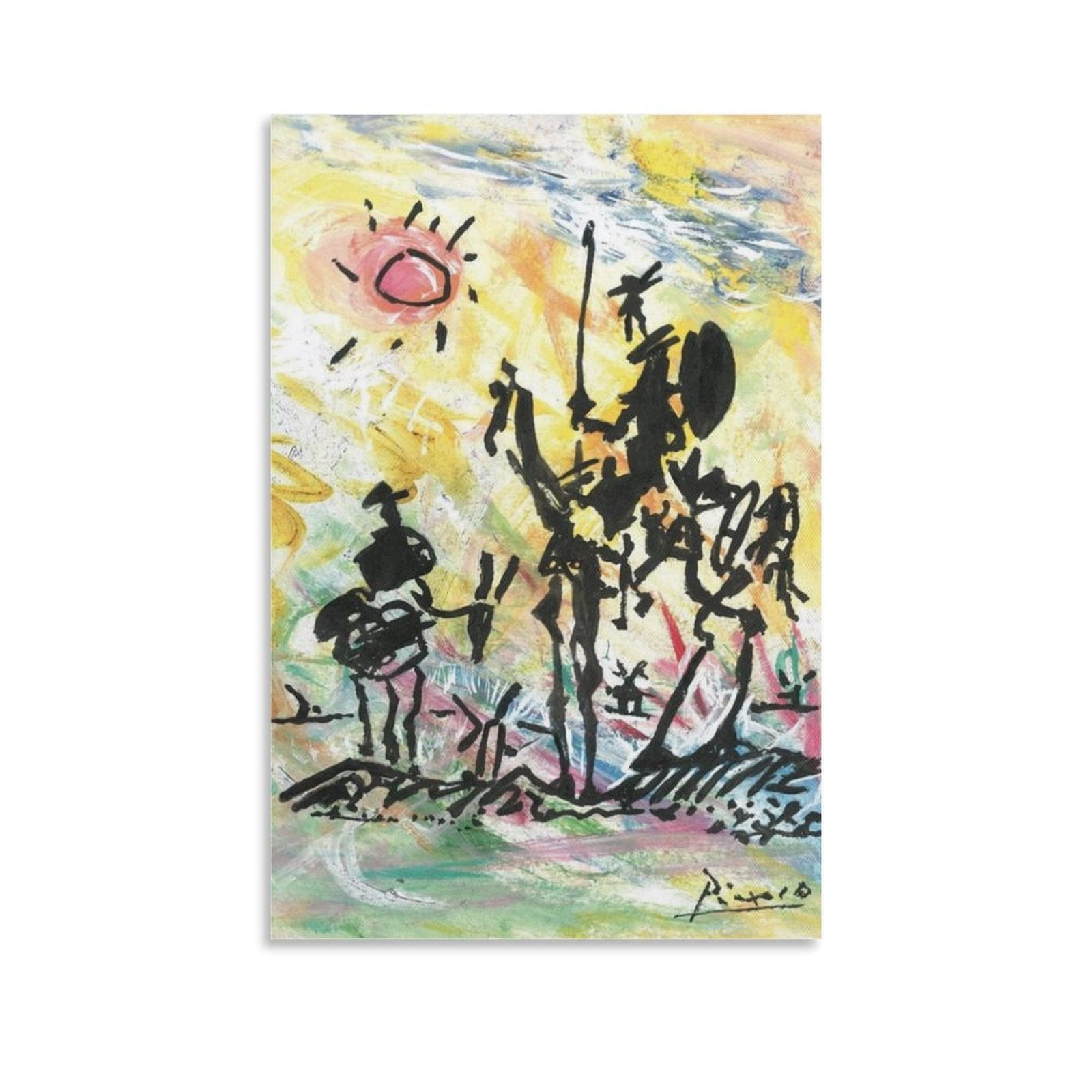 Don Quijote De Picasso Painting Poster (2) Wall Art Picture Painting ...