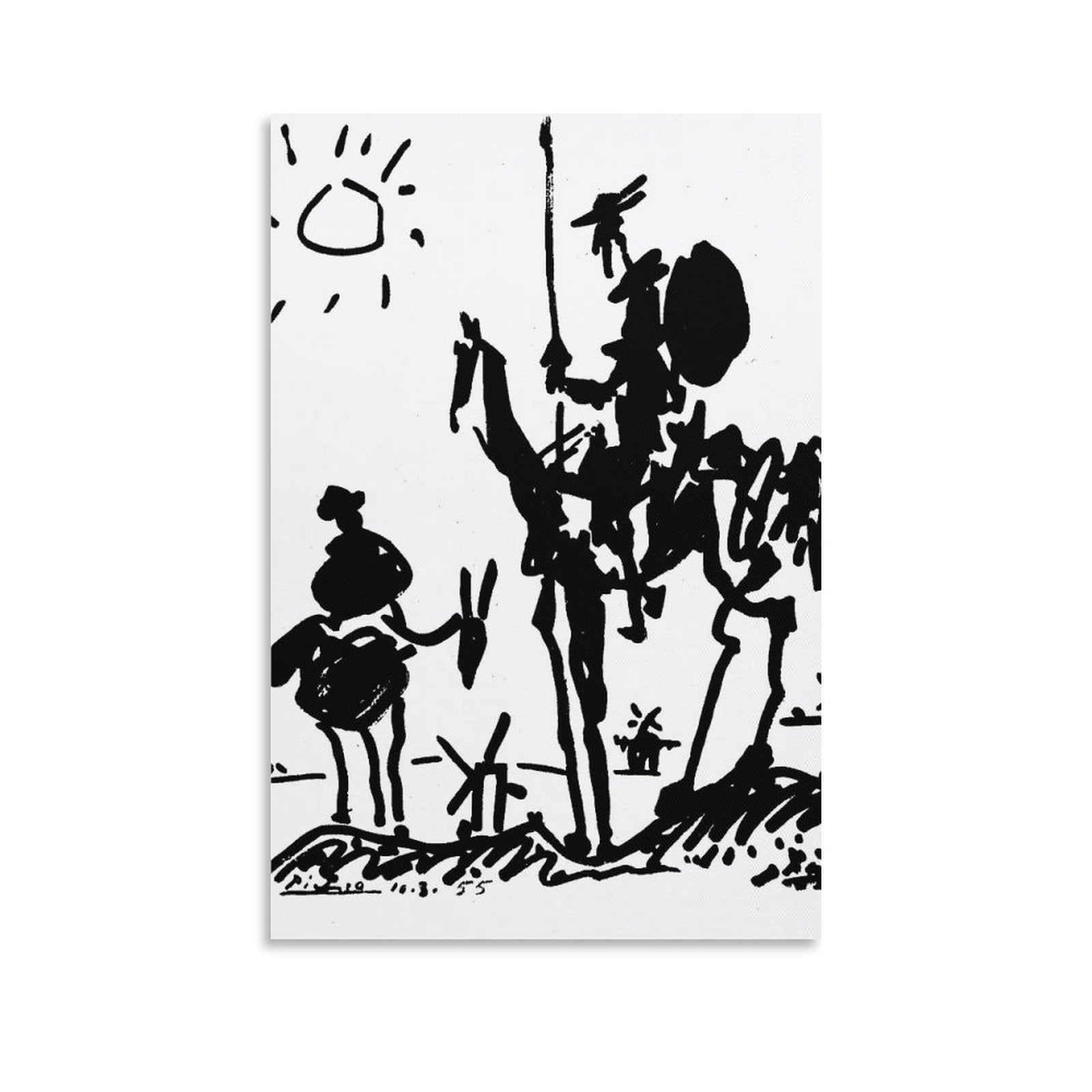 Don Quijote De Picasso Poster Print Photo Art Painting Canvas Poster ...