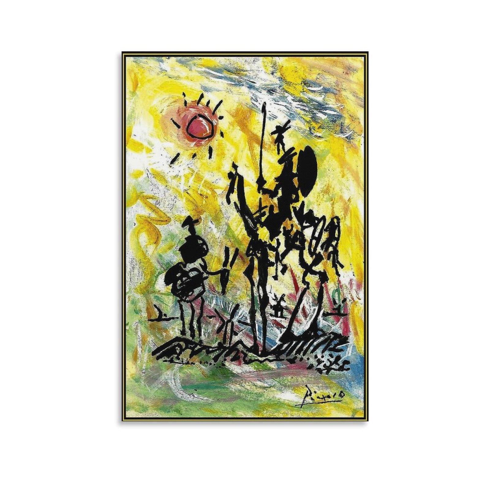 Don Quijote De Picasso Posters Gifts Canvas Painting Poster Wall Art ...