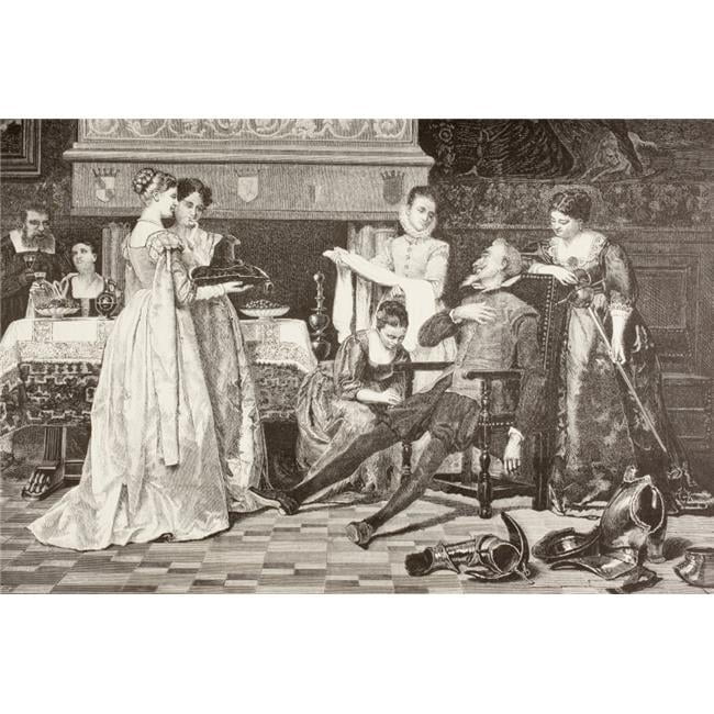 Don Quixote In The House of The Duke & Duchess. A Scene From Don ...