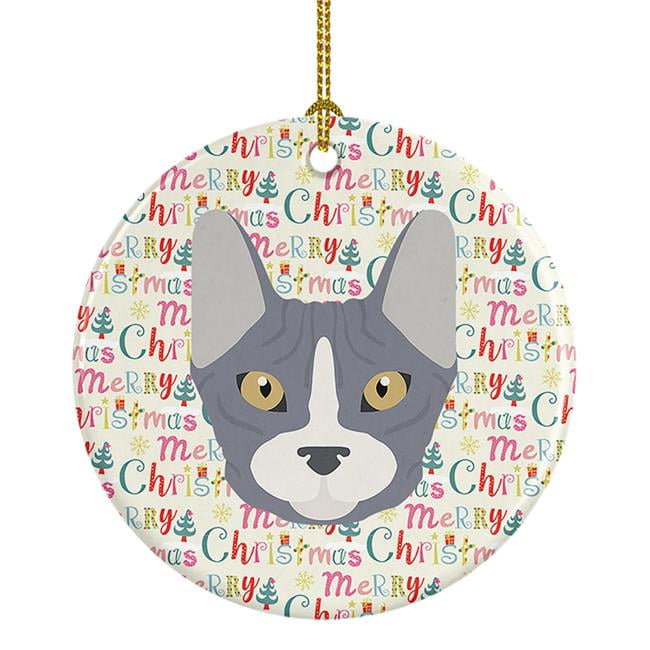 Don Sphynx Cat Christmas Ceramic Ornament 2.8 in x 2.8 in - Walmart.com