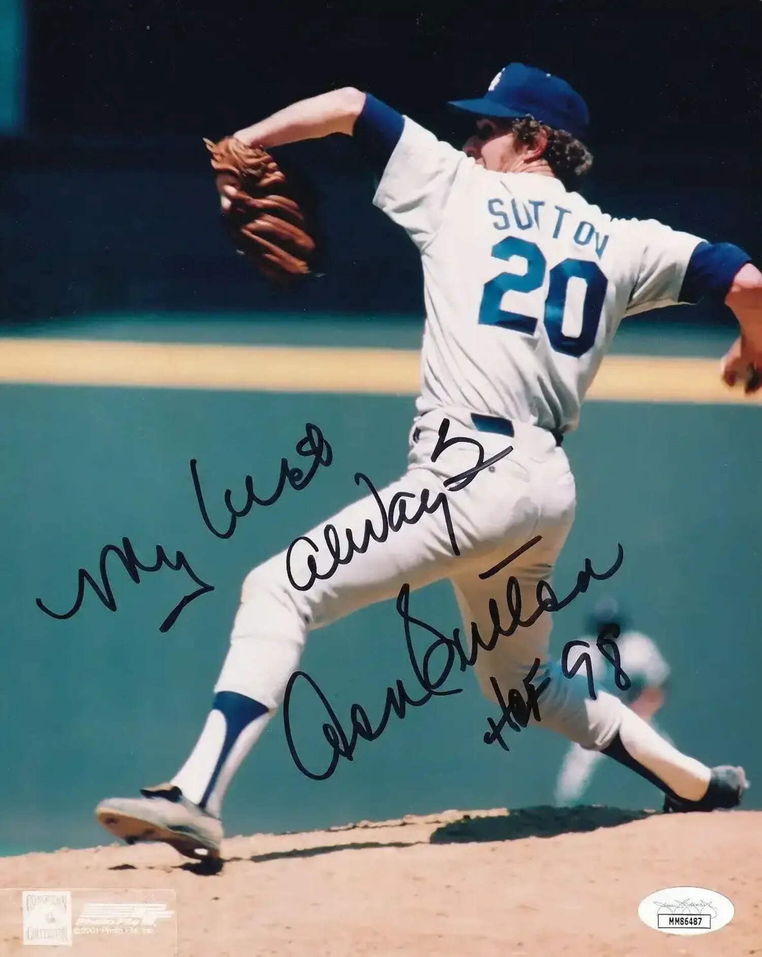 Don Sutton signed LA Dodgers 8x10 photo w/ My best Always HOF 98 JSA ...