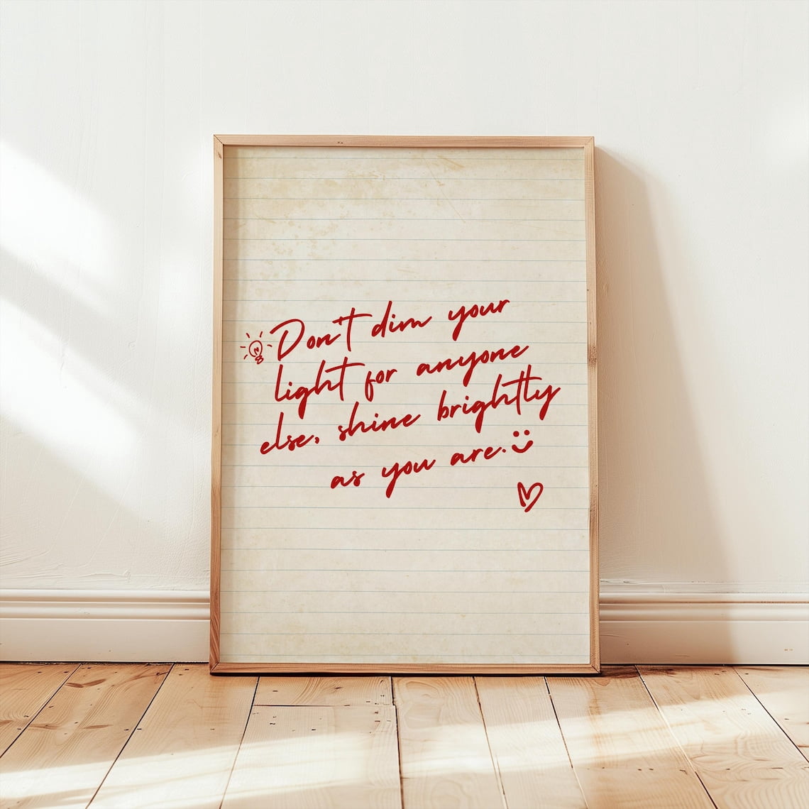 Don T Dim Your Light Wall Art Positive Affirmation Poster Inspirational ...