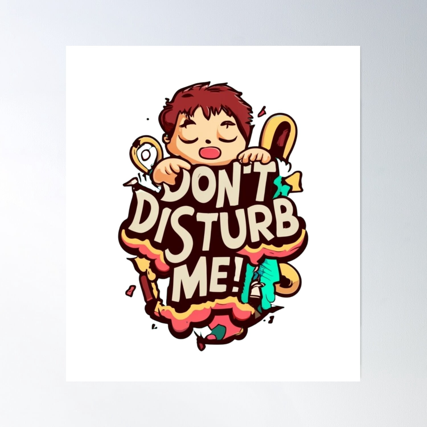 Don'T Disturb Me - Sleeping Baby - Funny Baby Meme Poster Wall Art ...