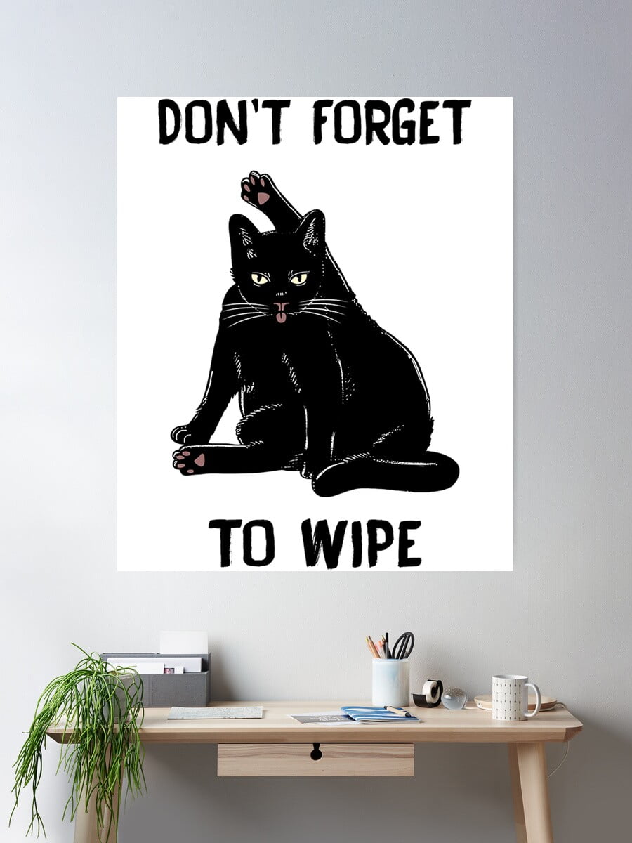 Don'T Forget To Wipe - Funny Bathroom Sign Poster Wall Art, Modern Wall ...