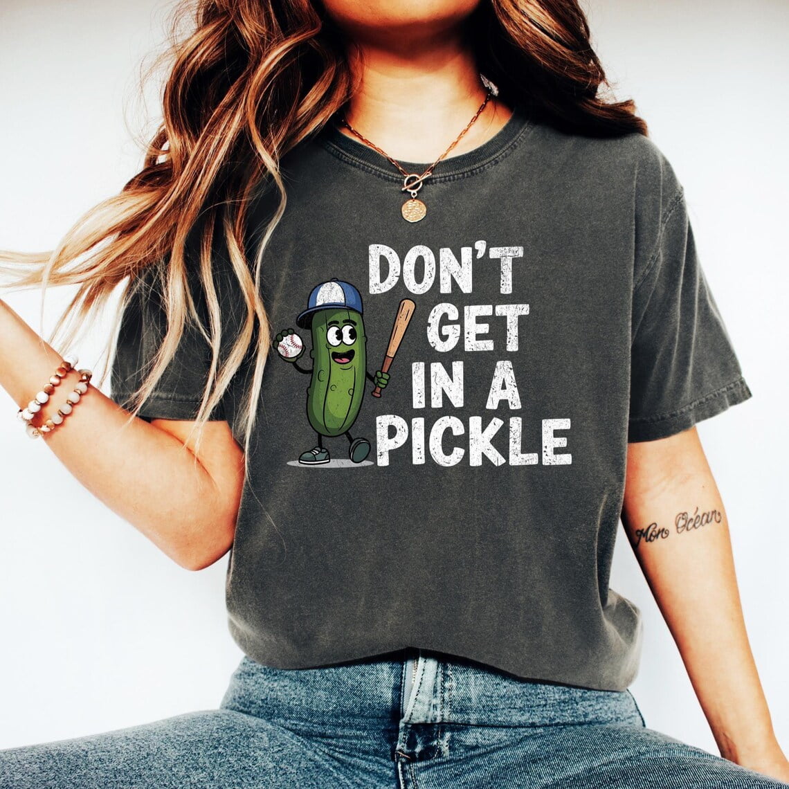 Don'T Get In A Pickle Tee, Baseball Mama Shirt, Mothers T-Shirt ...