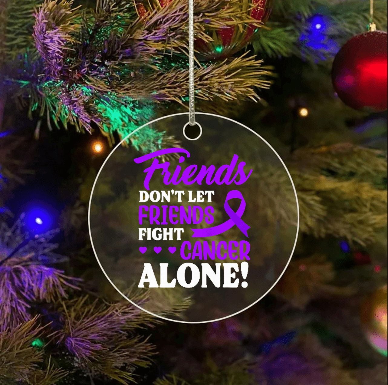 Don T Let Friends Fight Pancreatic Cancer Alone Women Men Ornament Home ...