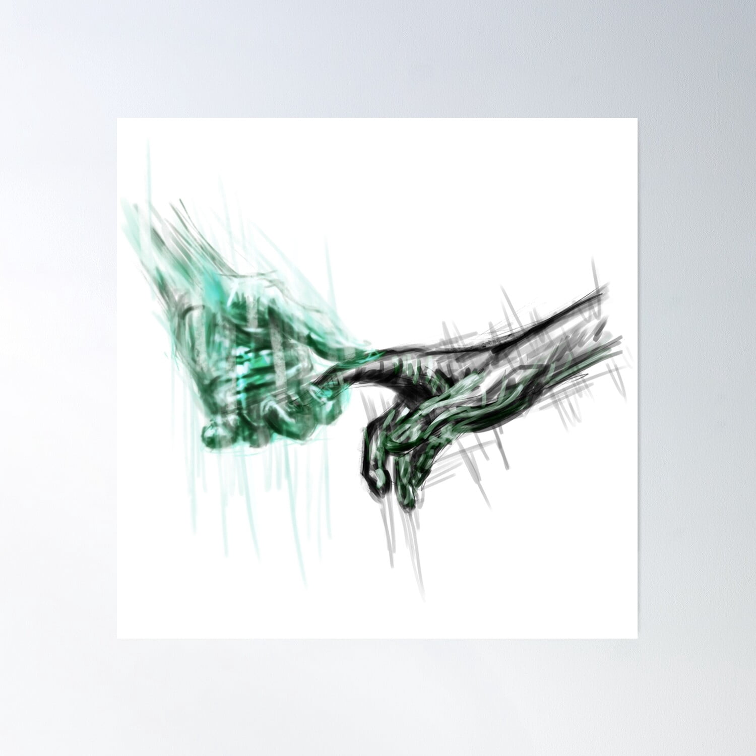 Don'T Let My Hand Go (Transparent) Poster Wall Art, Modern Wall Decor ...