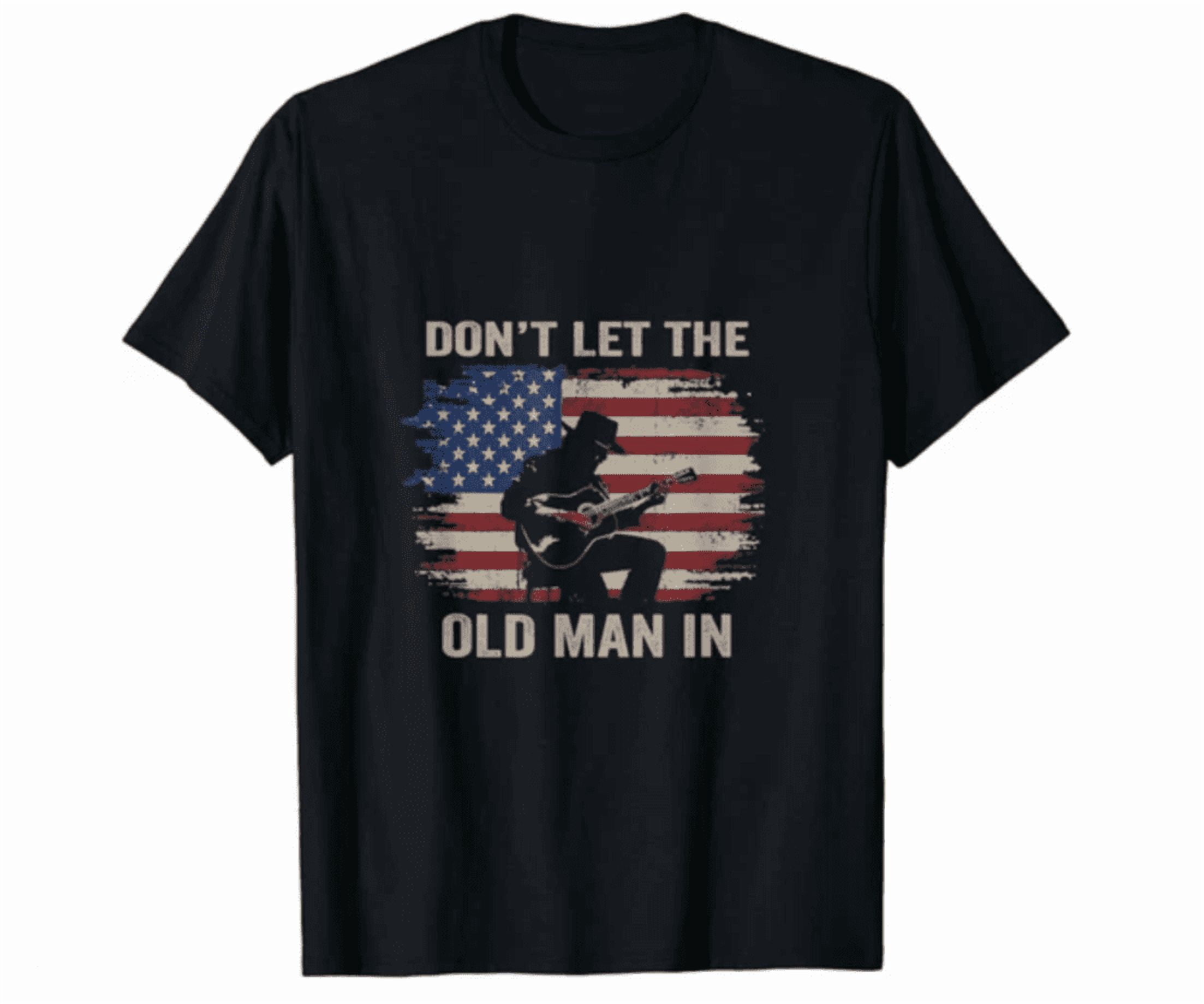 Don'T Let The Old Man In Vintage American Flag Shirt - Walmart.com