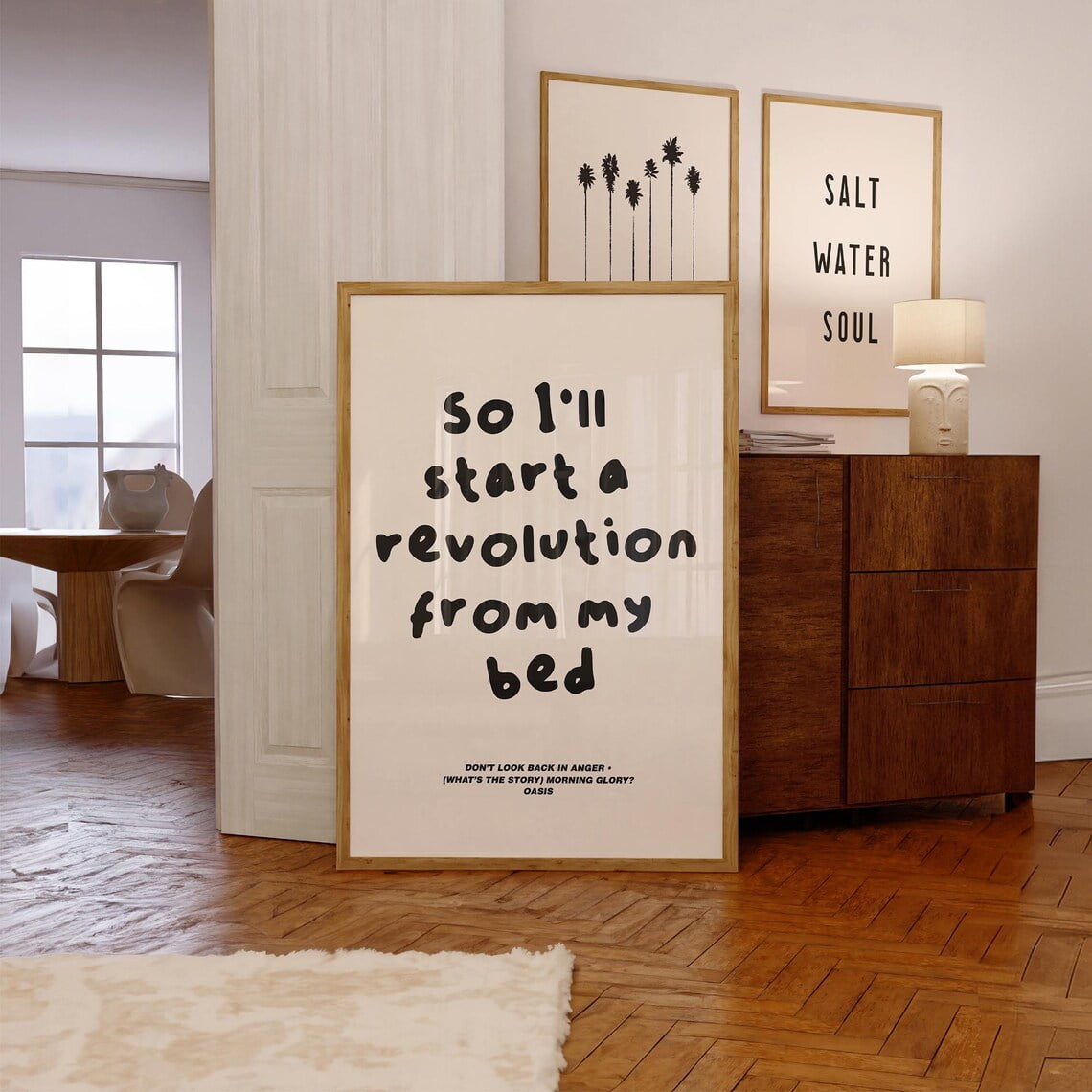 Don'T Look Back In Anger : Revolution From My Bed Lyrics Print 90S ...
