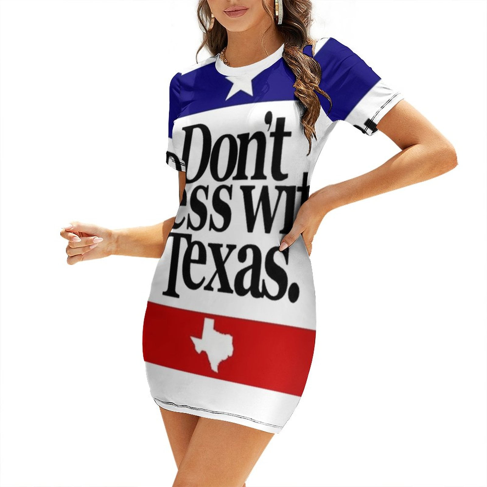 Don'T Mess With Texas Sweetheart Knot Flared Dress Fashion Design Large ...