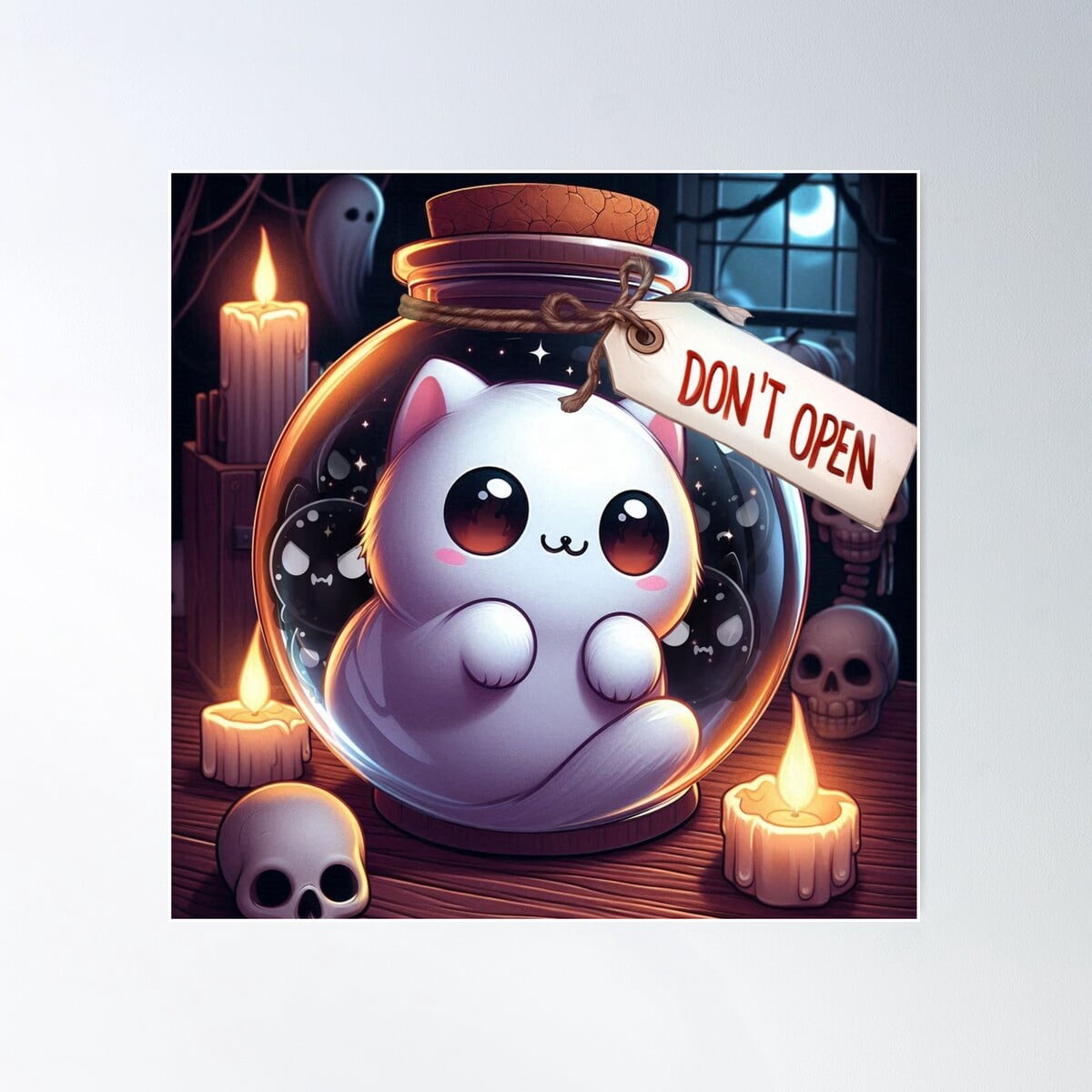 Don'T Open This Jar Of Purrfect Evil Poster Wall Art, Modern Wall Decor ...
