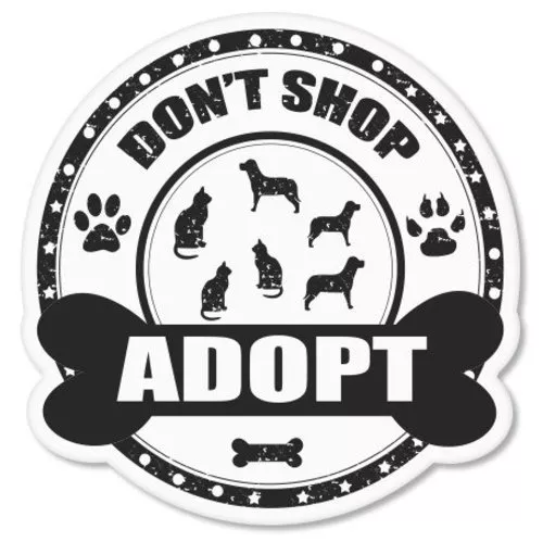 Don'T Shop Adopt Shelter Sticker Phone Decal Water Bottle Stickers Car ...