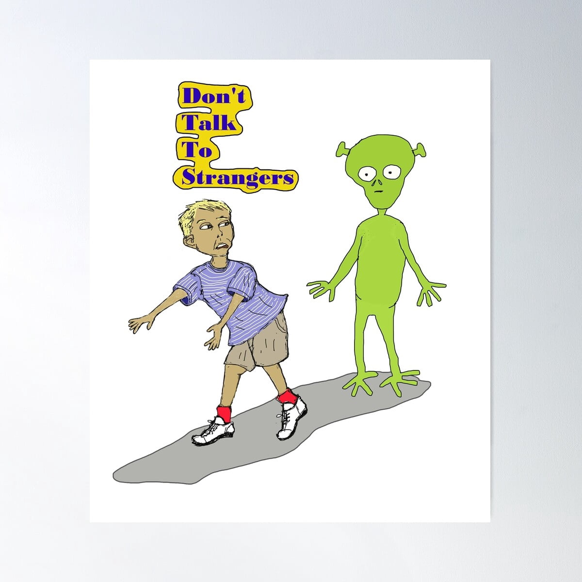 Don'T Talk To Strangers Poster Wall Art, Modern Wall Decor For Living ...