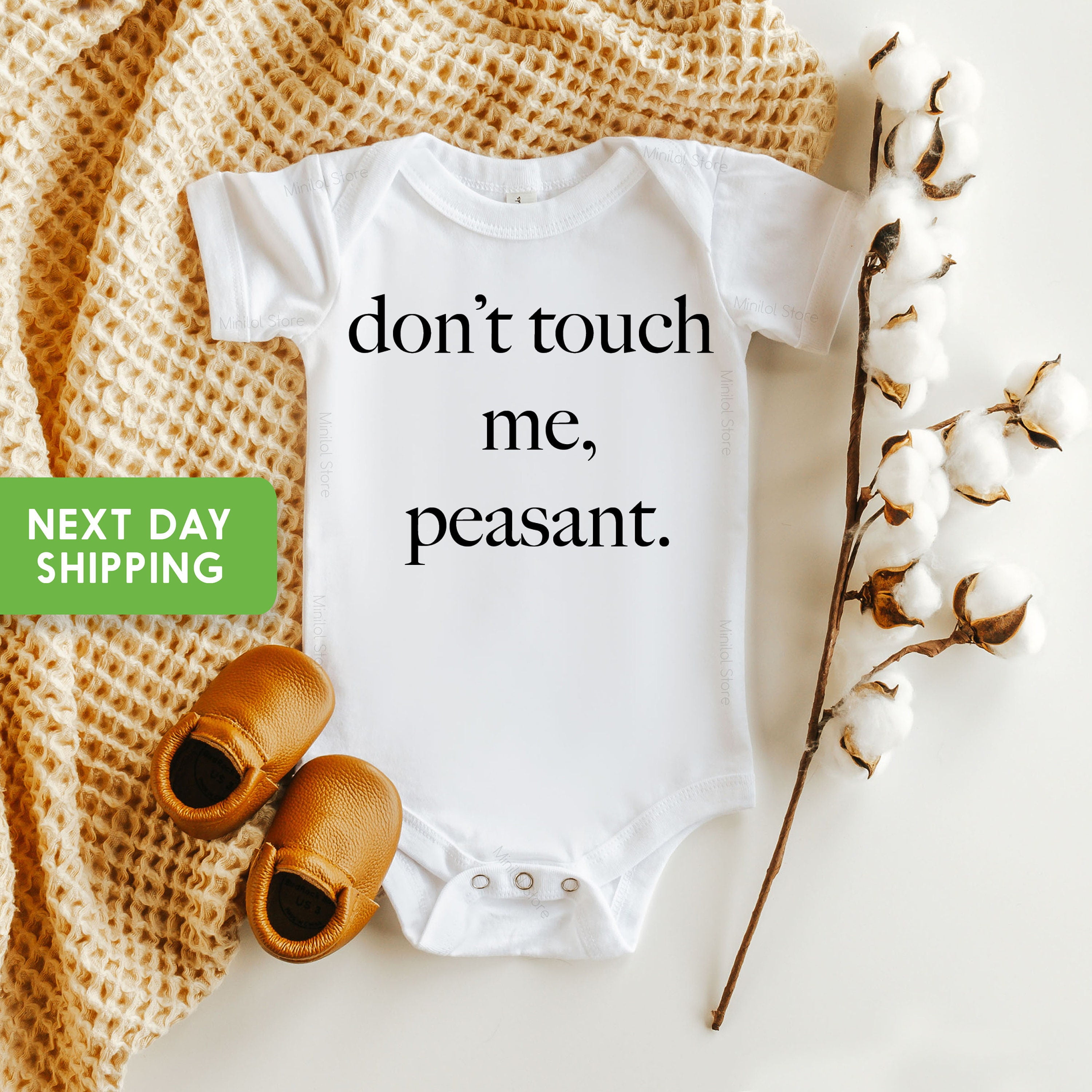 Don'T Touch Me Peasant Bodysuit, Funny Baby Clothes, Cute Bodysuit ...