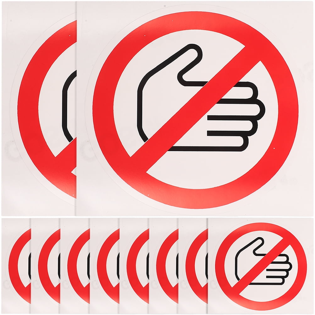 Don'T Touch Warning Label Sticker,10Pcs Vinyl Please Do Not Touch ...