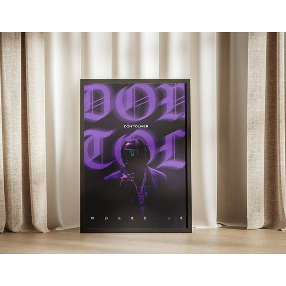 Don Toliver Album Cover Poster, Dark Purple Rap Aesthetic Decor, Size ...