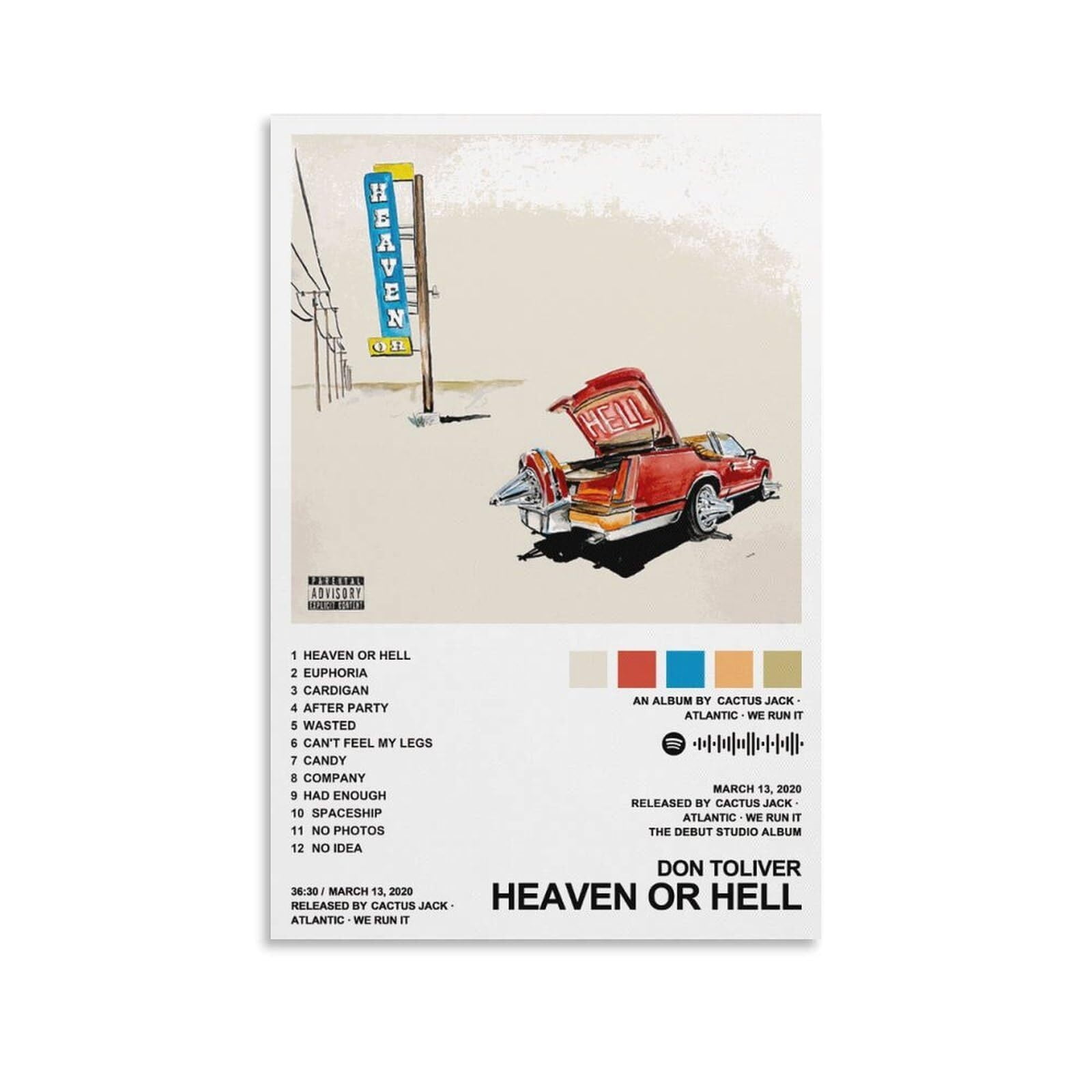 Don Toliver Heaven Or Hell Album Cover Canvas Poster Print Music ...
