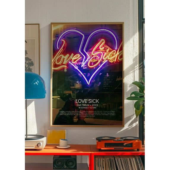 Don Toliver Love Sick Album Poster, Neon Heart Music Wall Art, Size ...