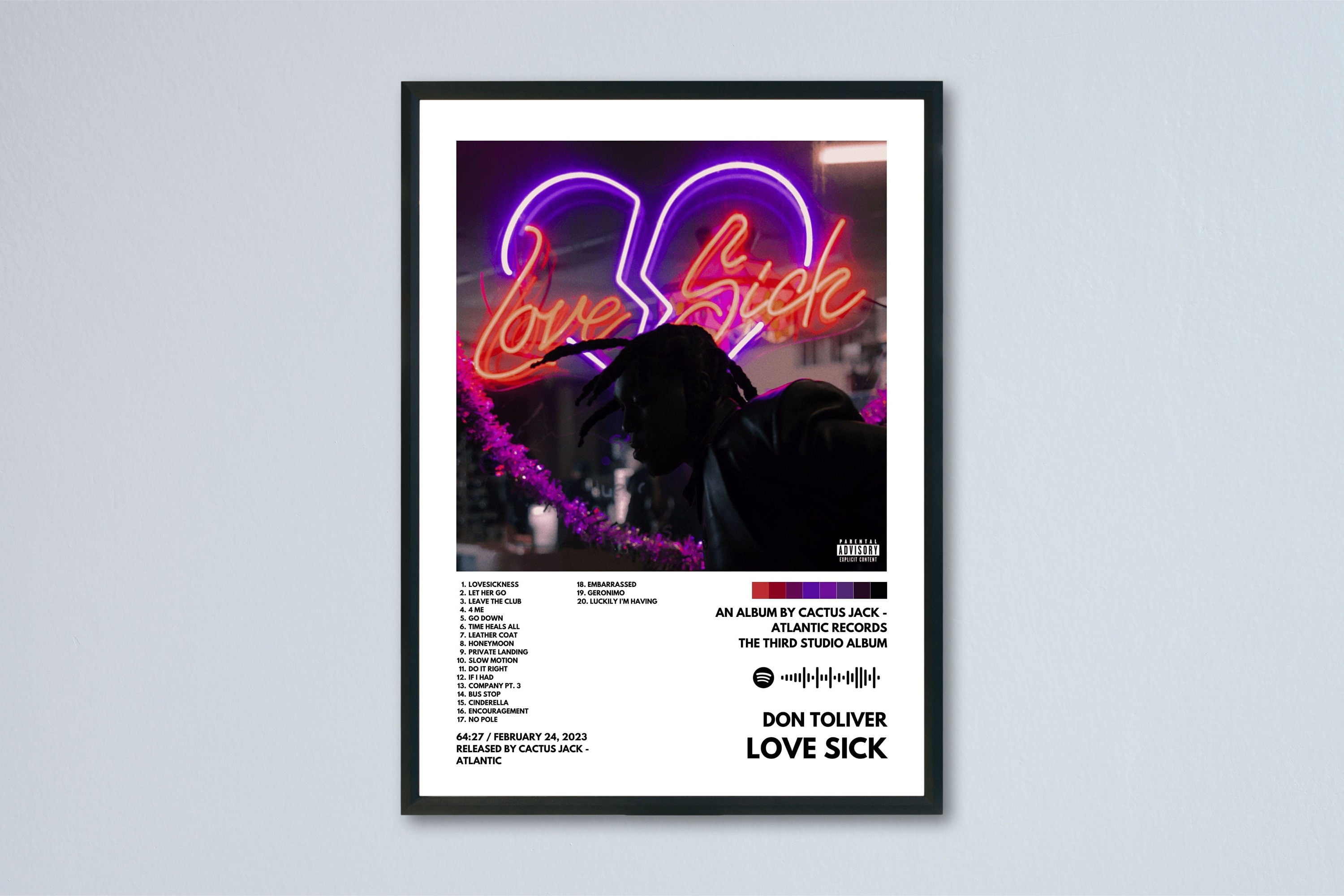 Don Toliver - Love Sick Deluxe Album Poster / Album Cover Poster / Wall Decor / Poster Design ...