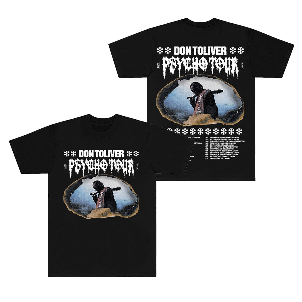 Don Toliver Psycho Tour 2024 Hip-Hop Merch Unisex Short Sleeve Crewneck ...