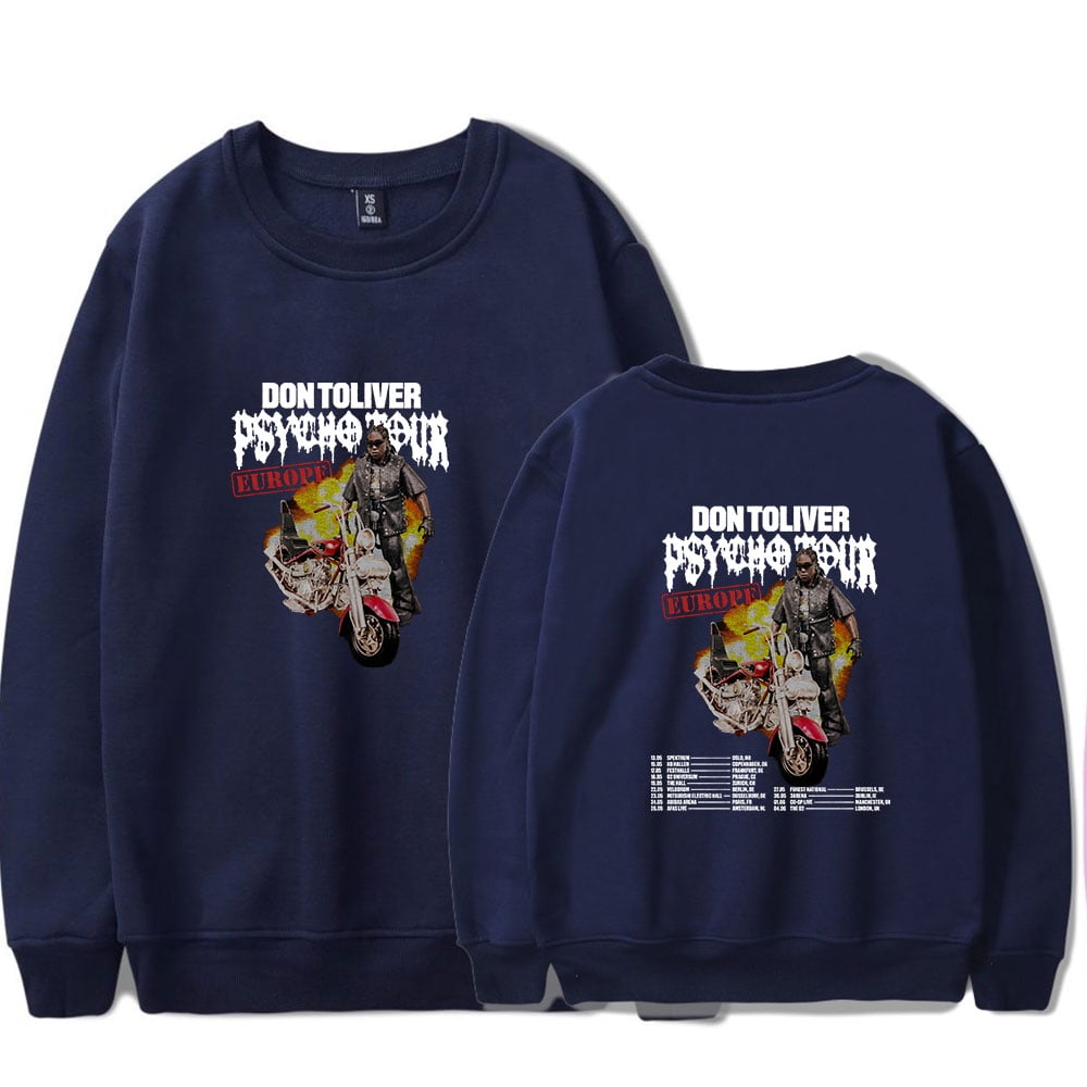 Don Toliver Psycho Tour 2025 Merch Long Sleeve Crewneck Sweatshirt For ...