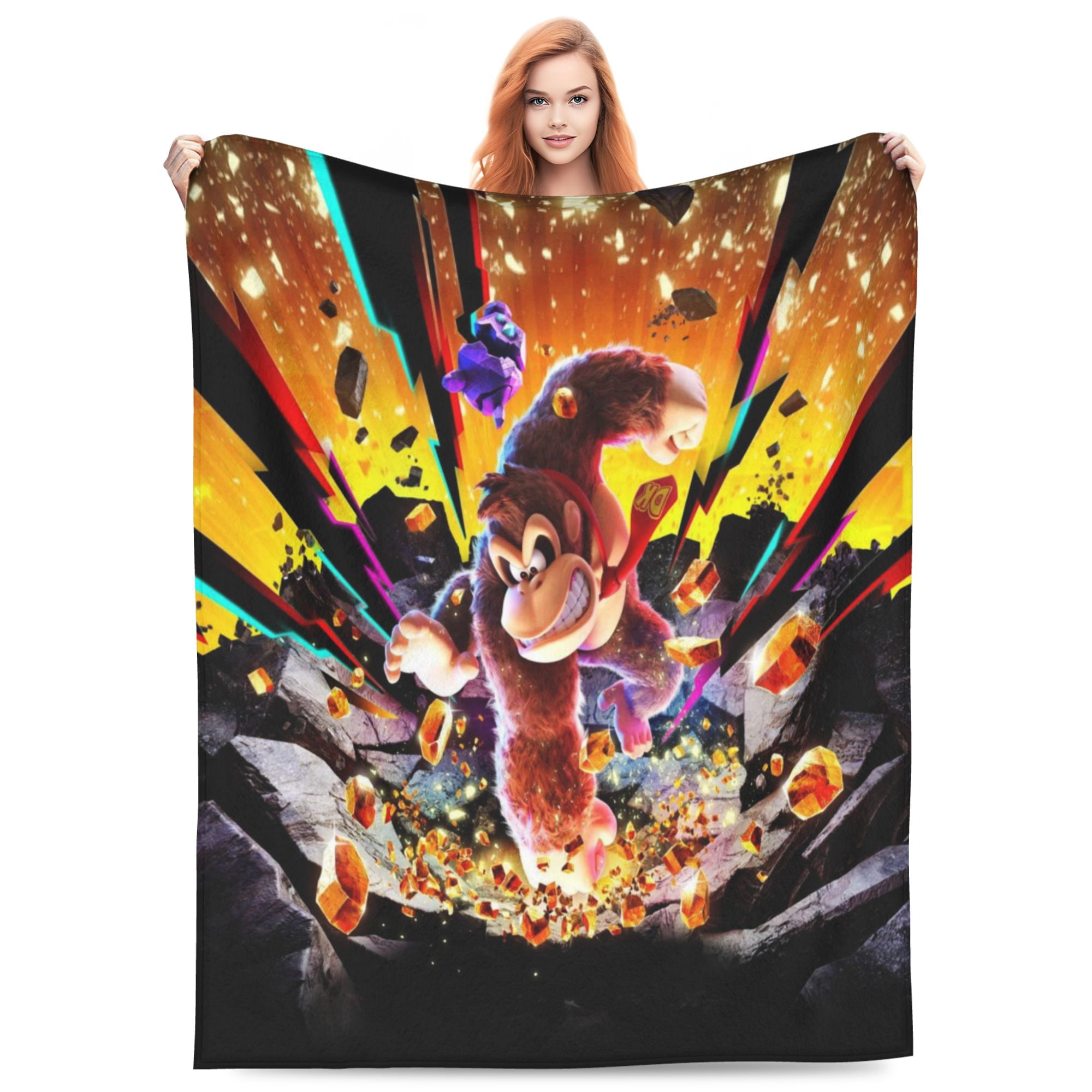 Don-key Kon Bed Blanket 3D Printed Throw Blanket Lightweight Super Soft ...