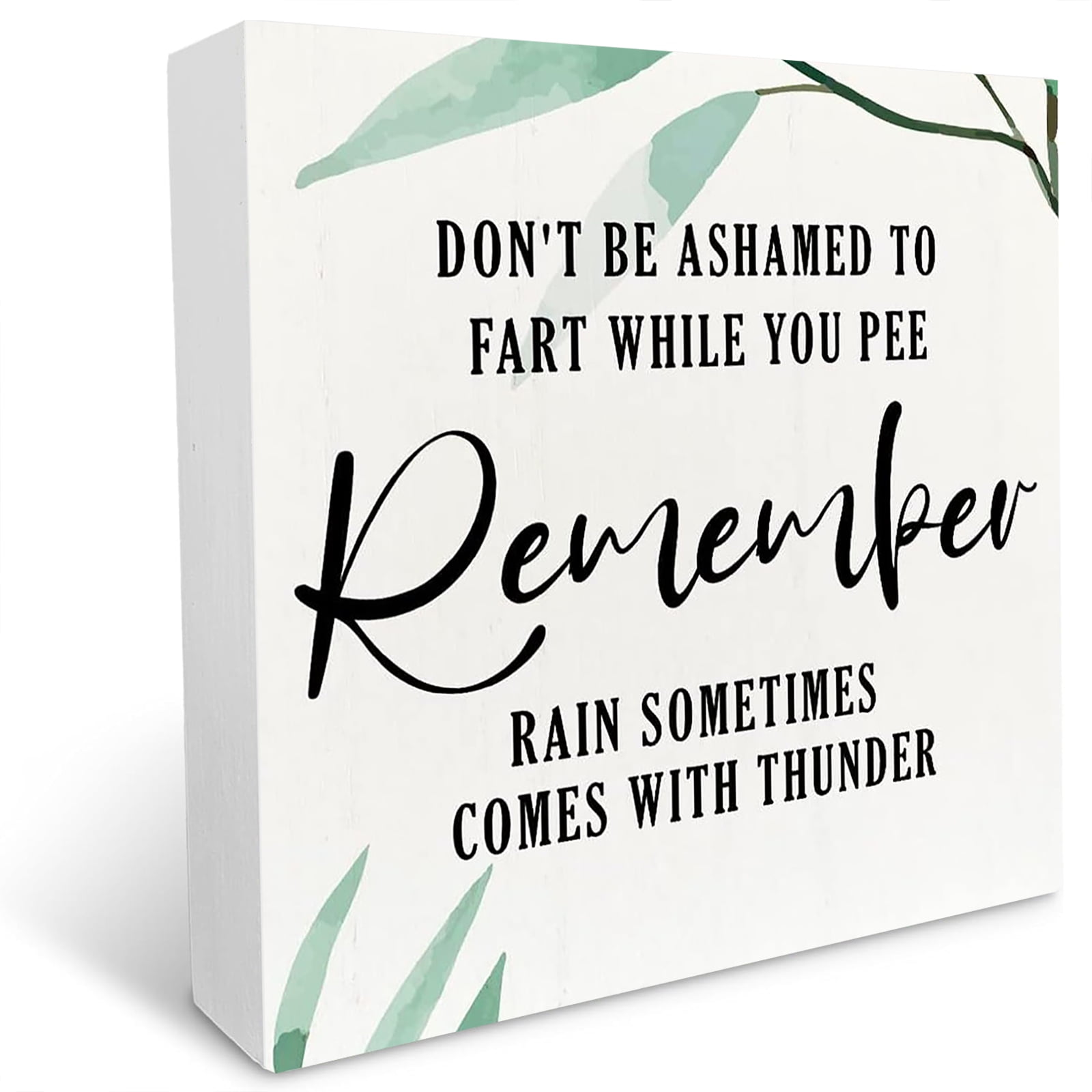 Don't Be Ashamed to Fart While You Pee Wood Box Sign, Funny Bathroom ...