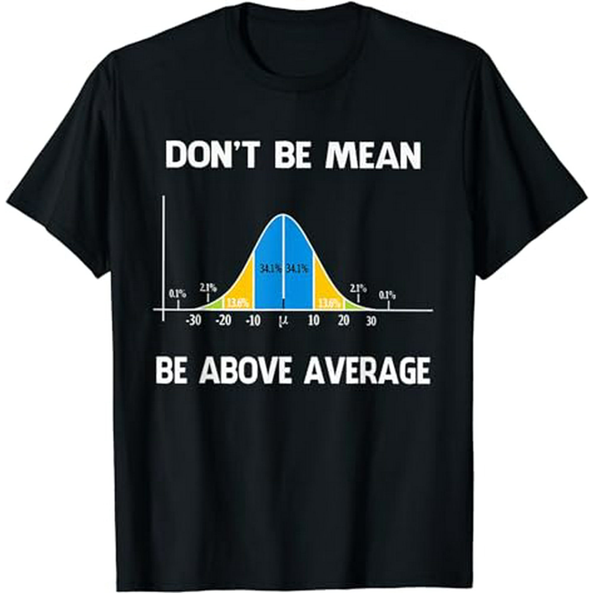 Don't Be Mean Be Above Average Funny Math Lover Gift T-Shirt - Walmart.com