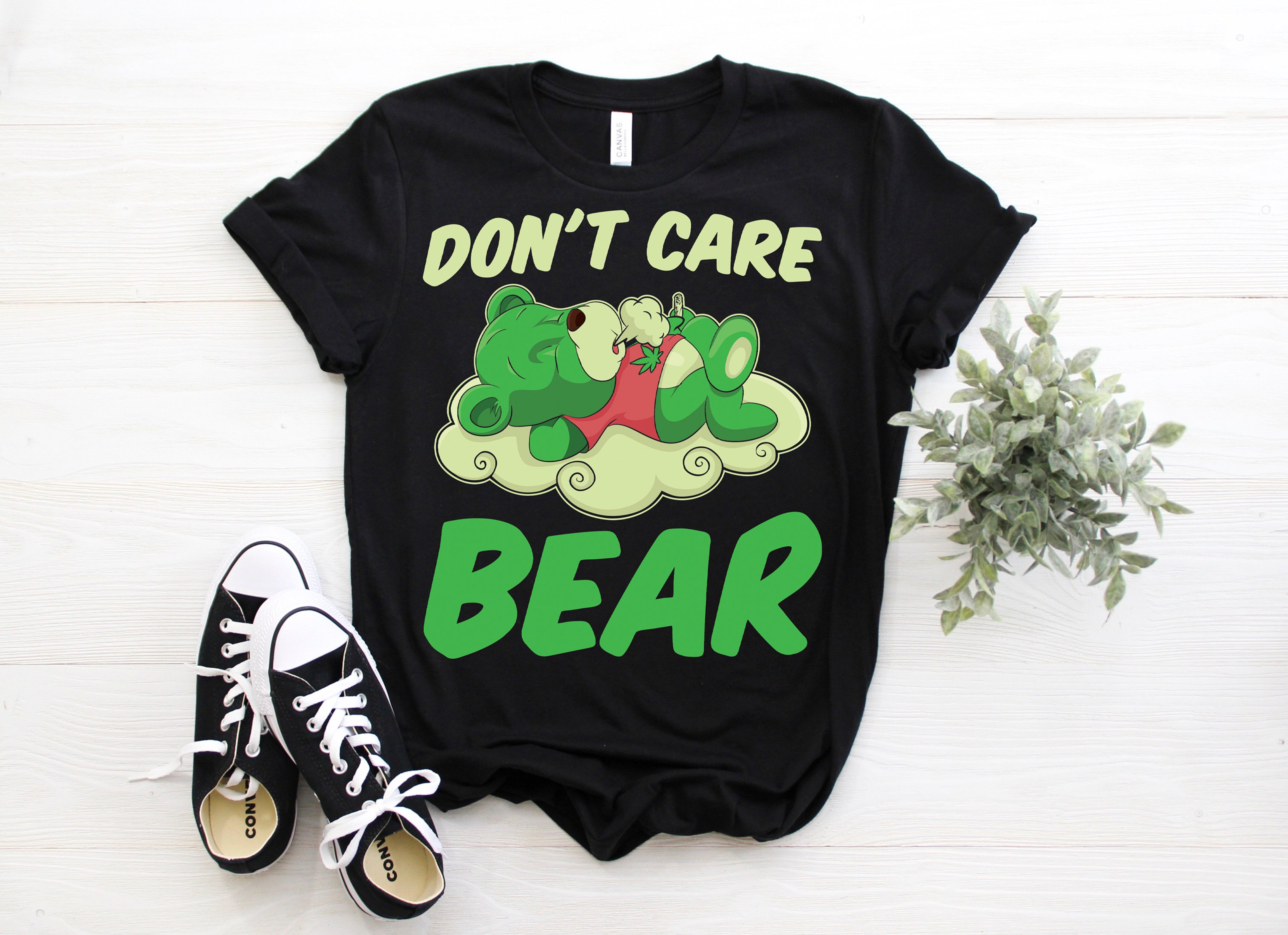 Don't Care Bear Weed Marijuana Smoker Funny T-Shirt, Cute Bears Lover ...