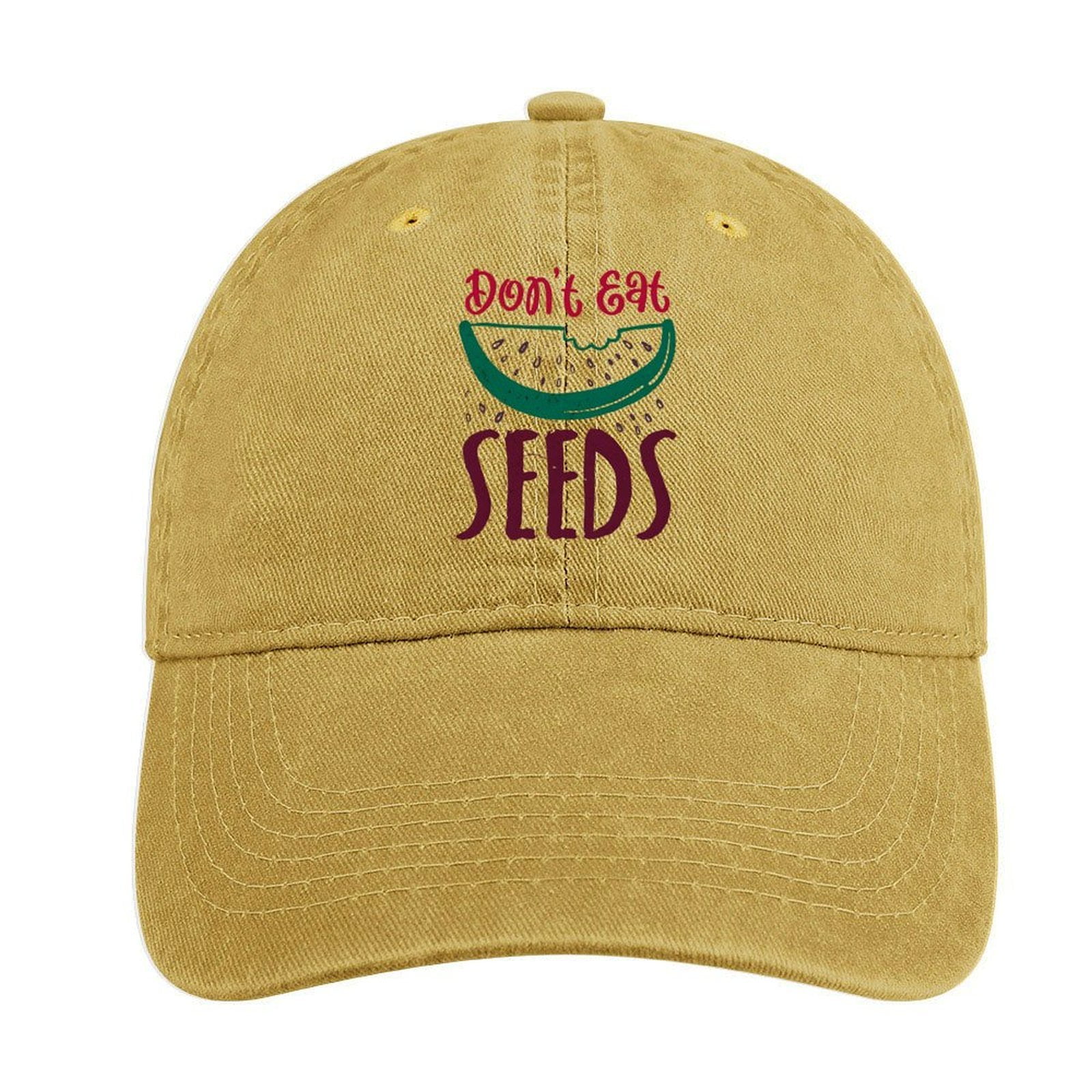 Don’t Eat Pumpkin Seeds Sand Colour Hat Adjustable Funny Fashion Unisex ...