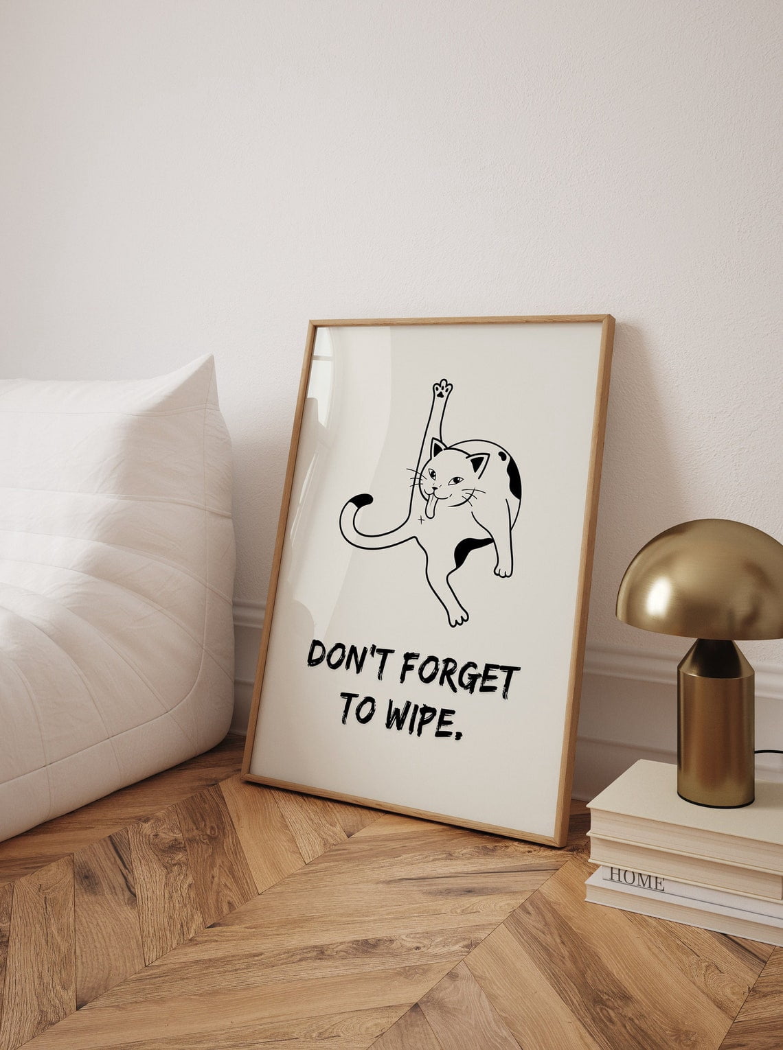 Don’t Forget To Wipe Toilet Sign Bathroom Cat Art Cat For People ...